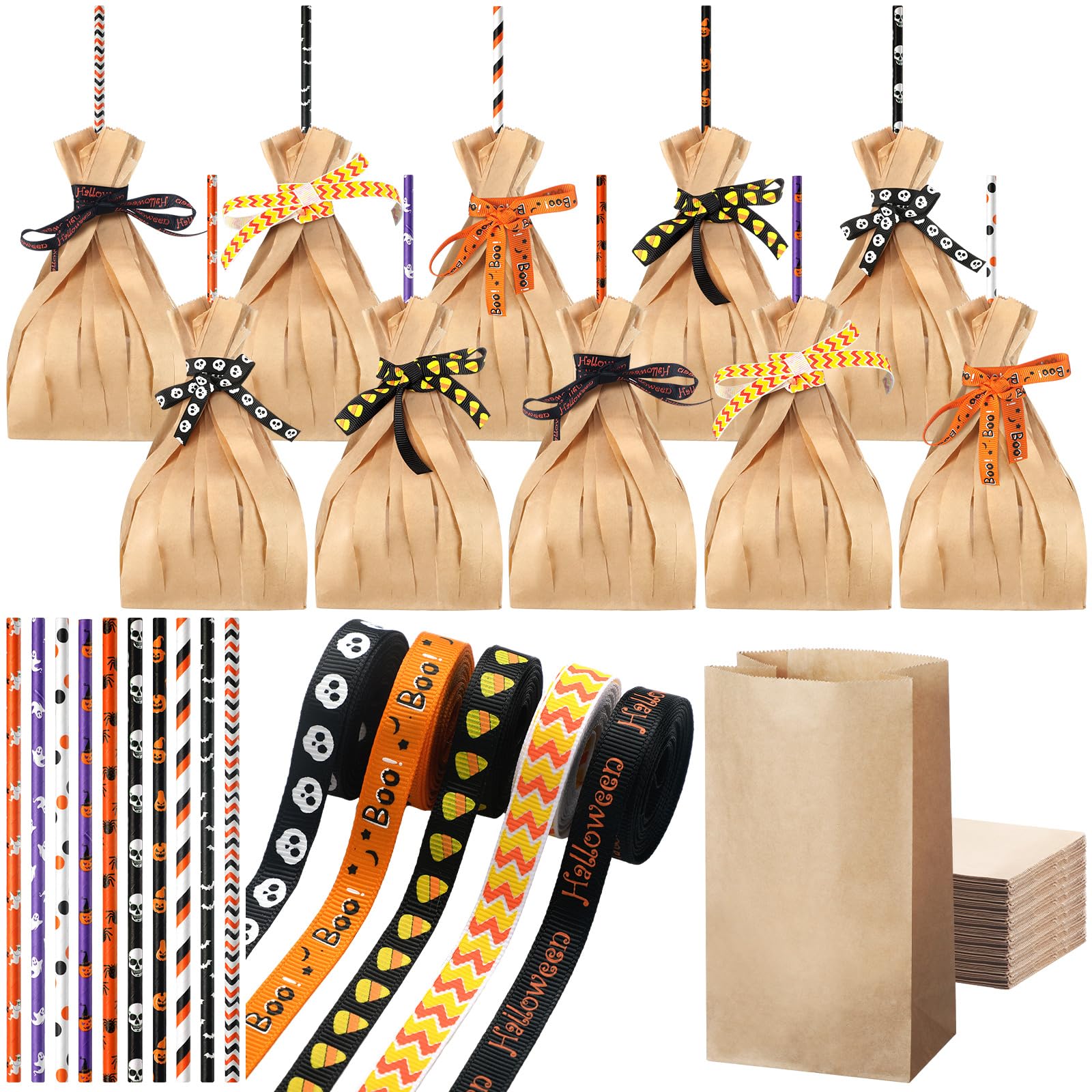 Amazon.com: RimCereal 305 Pcs Witch Broom Treat Bag DIY Witch ...