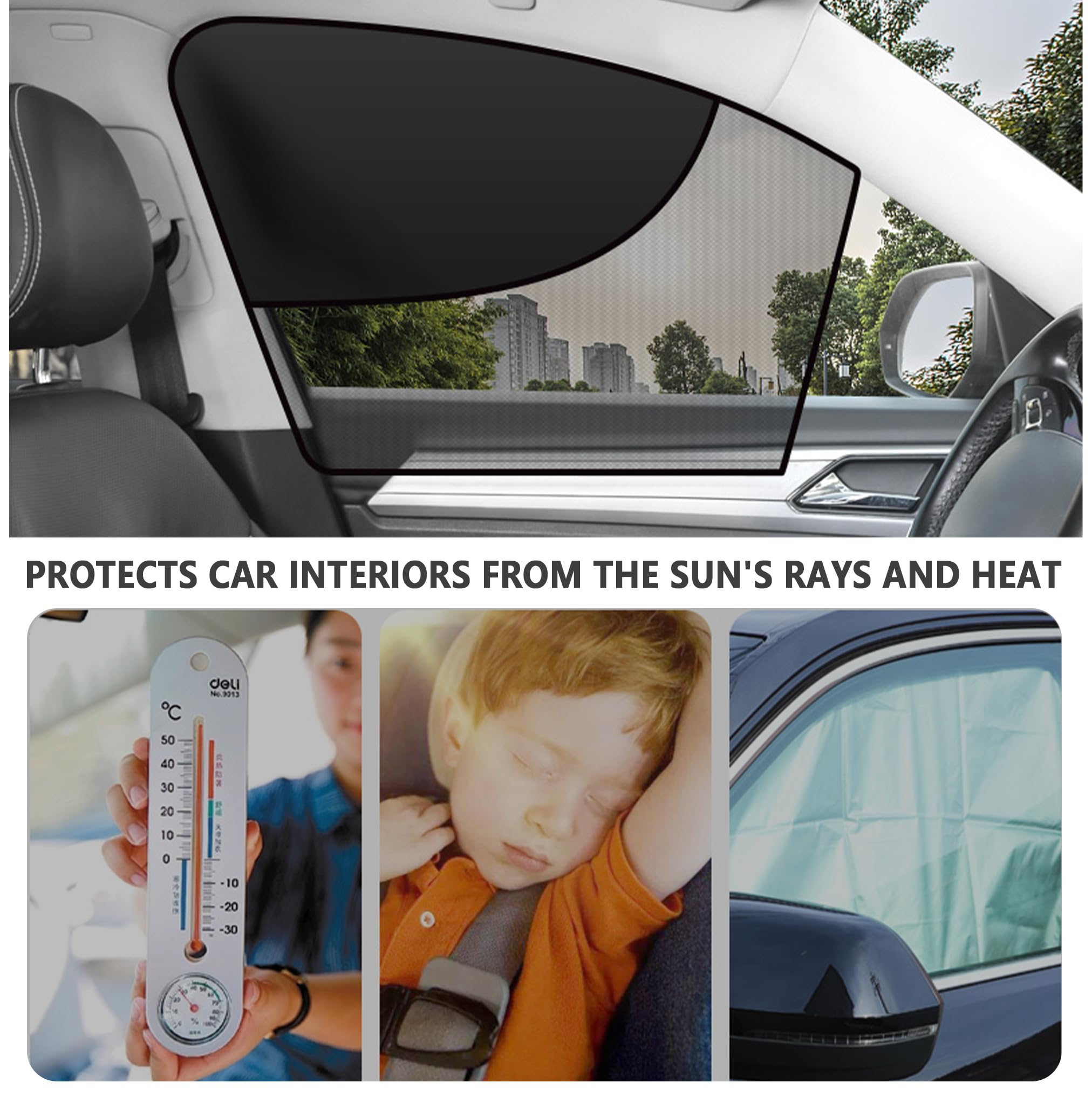 S 2PCS Magnetic - Splice Design Sun Protection & Privacy Covers For ...