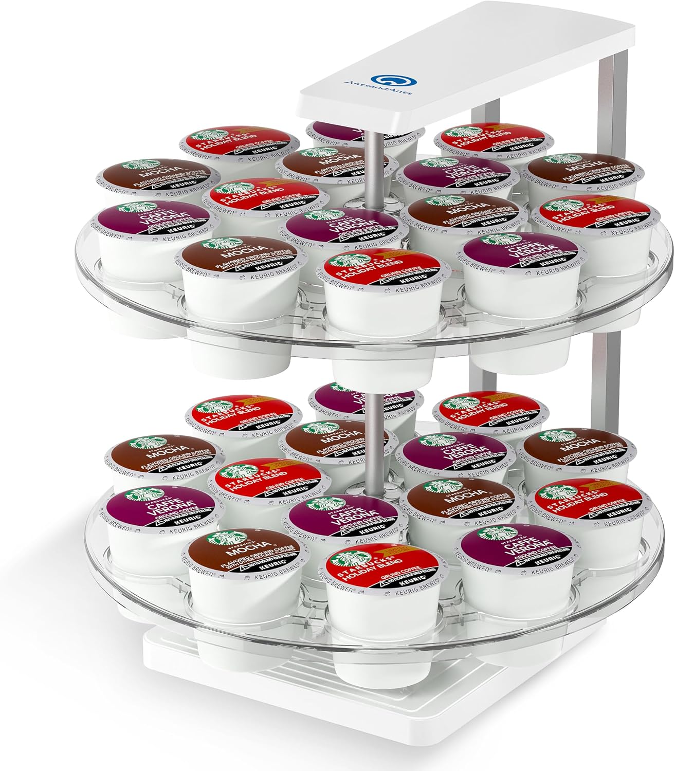 Amazon.com: AntsandAnts K Cup Holder: 2-Tier K Cup Organizer 360 ...
