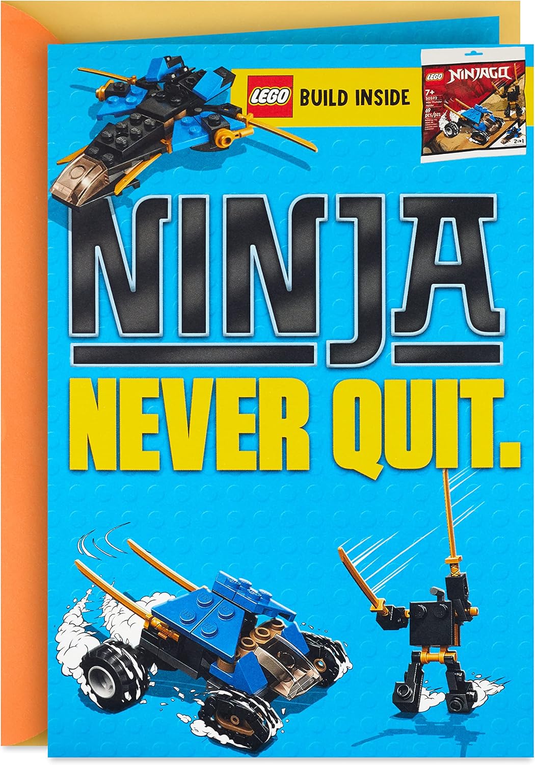 Hallmark Birthday Card for Kids with Legos (Ninjago Mini Thunder Raider ...