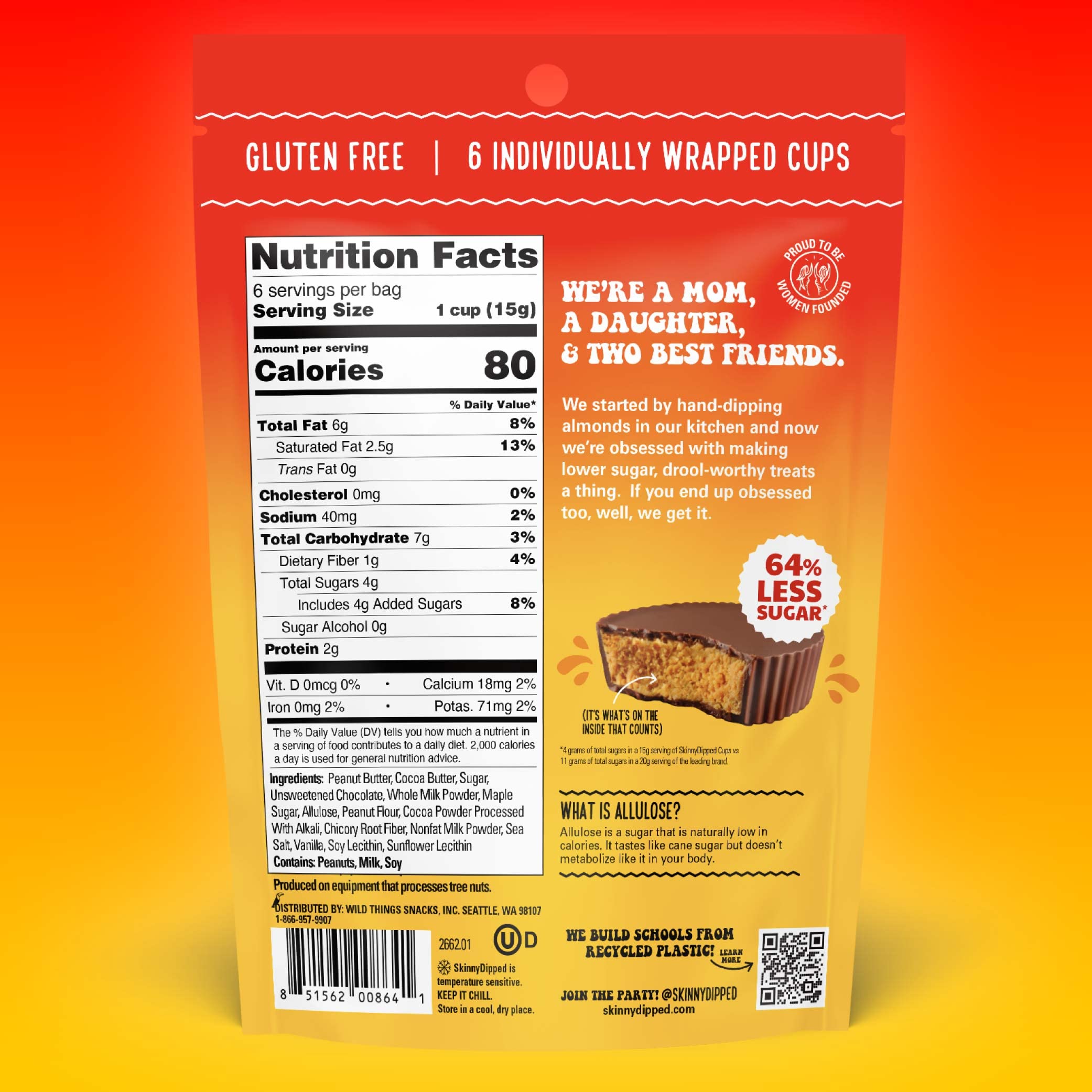 Snapklik.com : SkinnyDipped Milk Chocolate Peanut Butter Cups, 4g Sugar ...