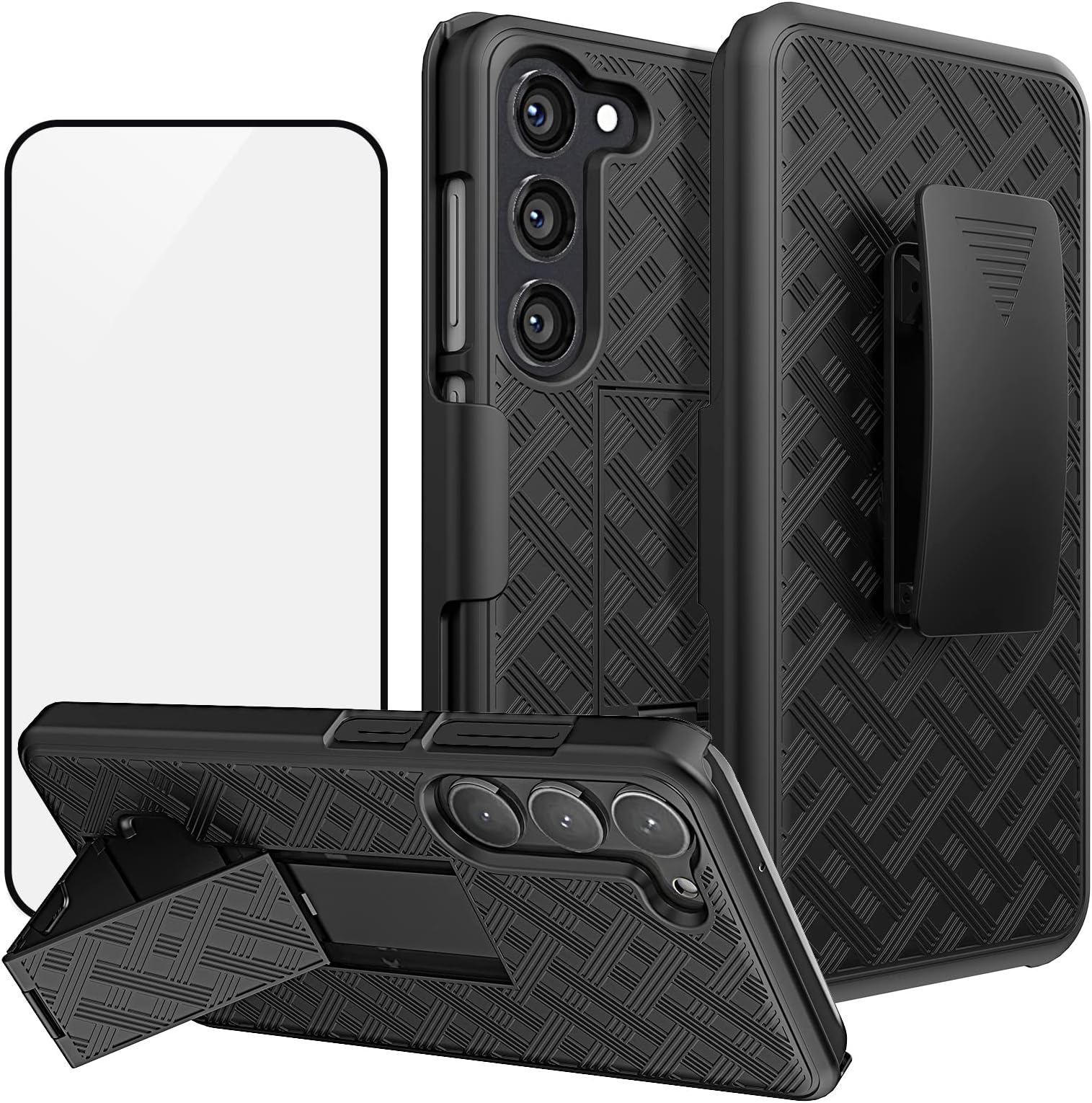 Amazon.com: Ailiber for Samsung Galaxy S24 5G Case with Belt Clip ...