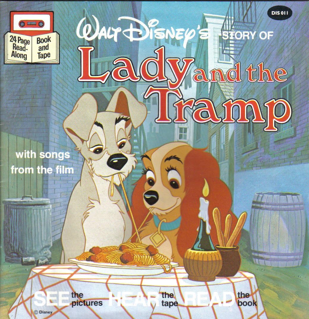 LADY AND THE TRAMP READ ALONG BOOK AND VINYL 7 INS RECORD by Walt ...