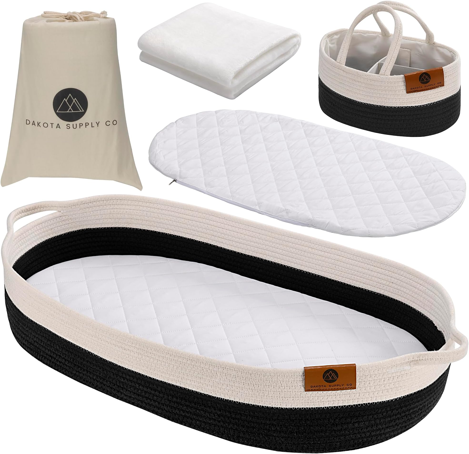 Amazon.com : Handmade Baby Changing Basket with Pad - Hand Woven ...