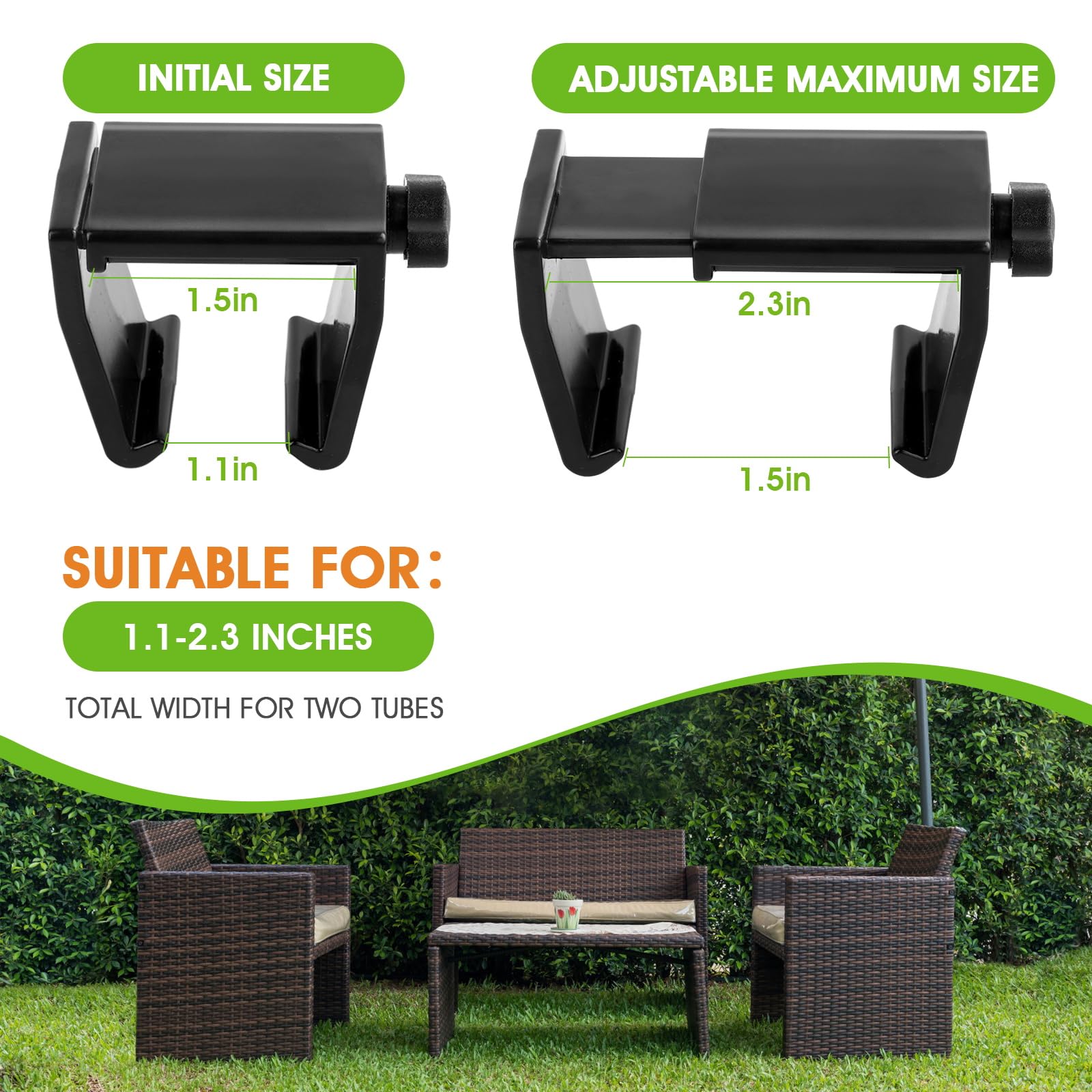 Snapklik.com : Adjustable Outdoor Furniture Clips Patio Sofa Clips ...