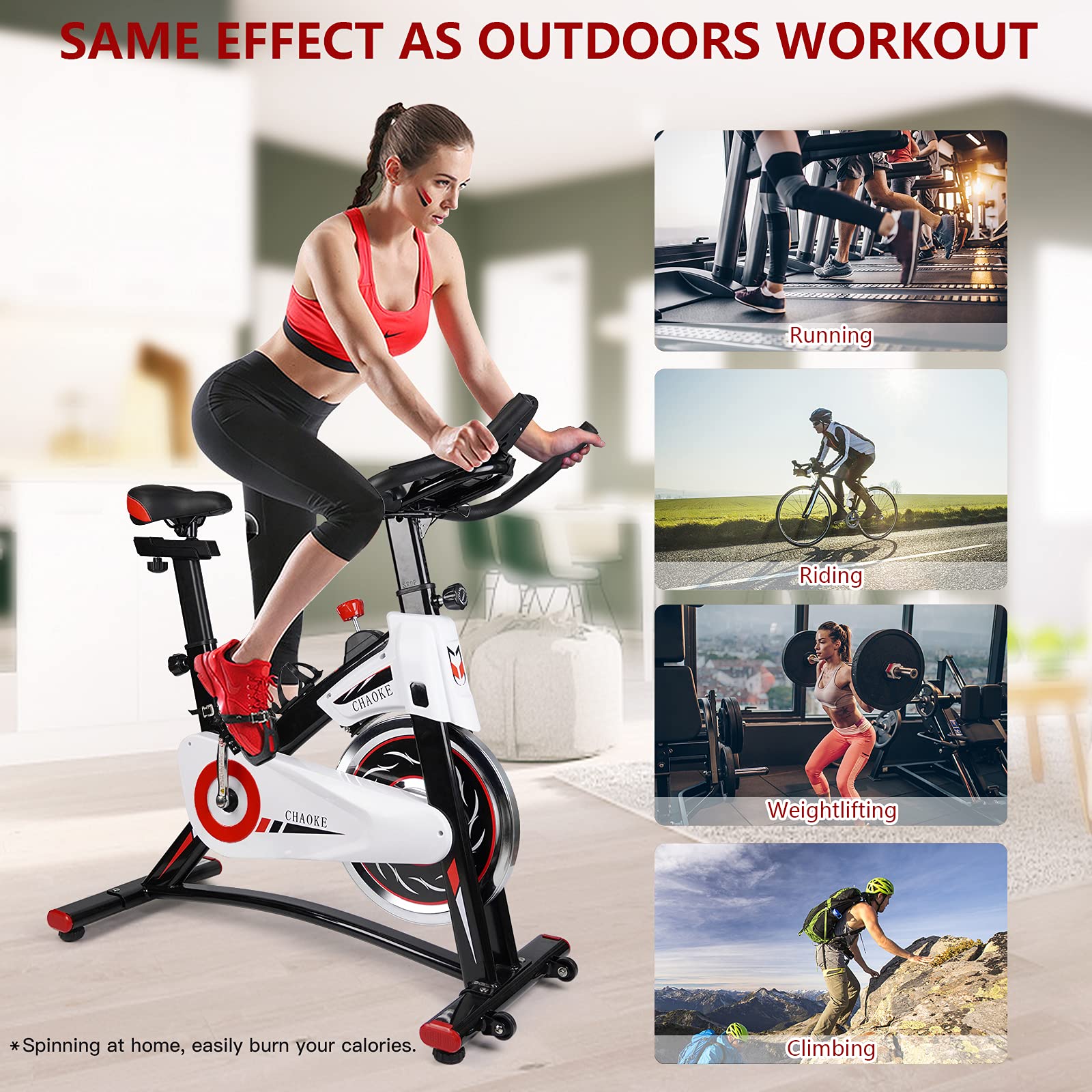 Exercise Bike, CHAOKE Ind...B08832TDBK | Encarguelo.com.ec