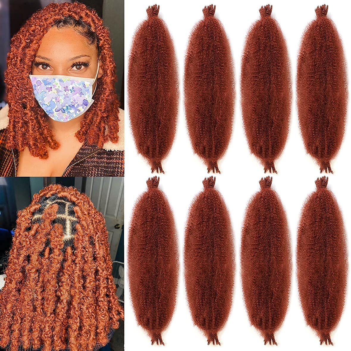XTREND 8 Packs 16 Inch Soft Springy Afro Twist Hair Pre-Separated ...