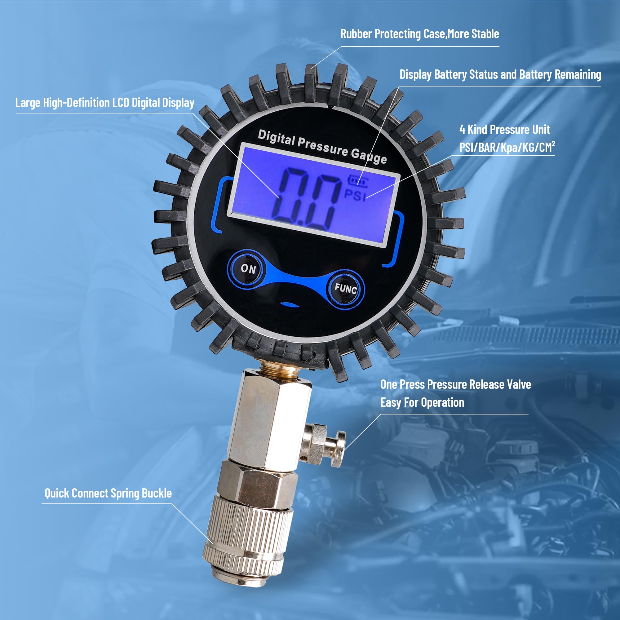 Snapklik.com : LCD Digital Compression Tester For Automobile, 250PSI ...