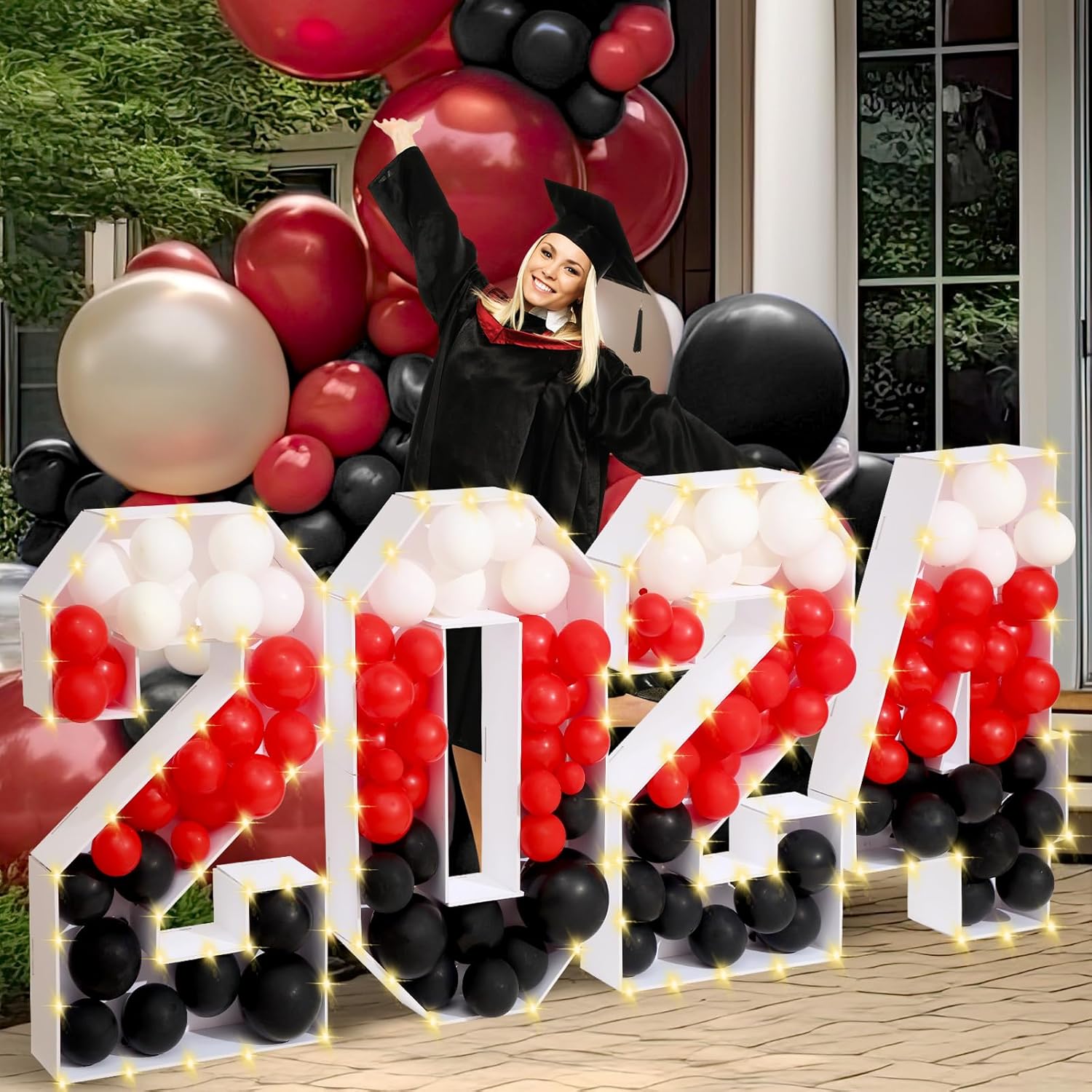 Amazon.com: Wenqik 2024 Graduation Number Kit 2.5 ft Marquee Large LED ...