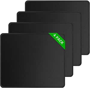 Amazon.com: 4 PCS Black Mouse pad Bulk with Stitched Edge, 10.2x8 ...