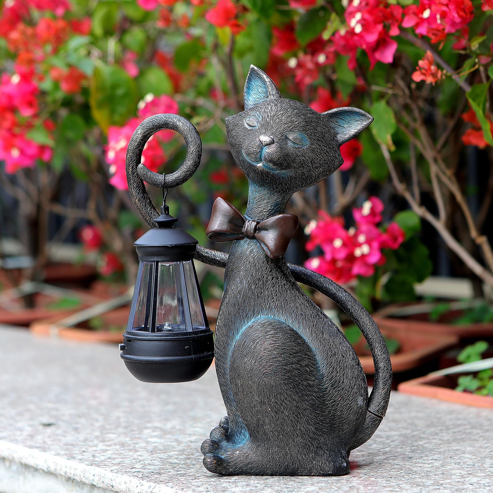 Amazon.com: Bits and Pieces - Cat & Mouse Garden Statue- Outdoor Kitten ...