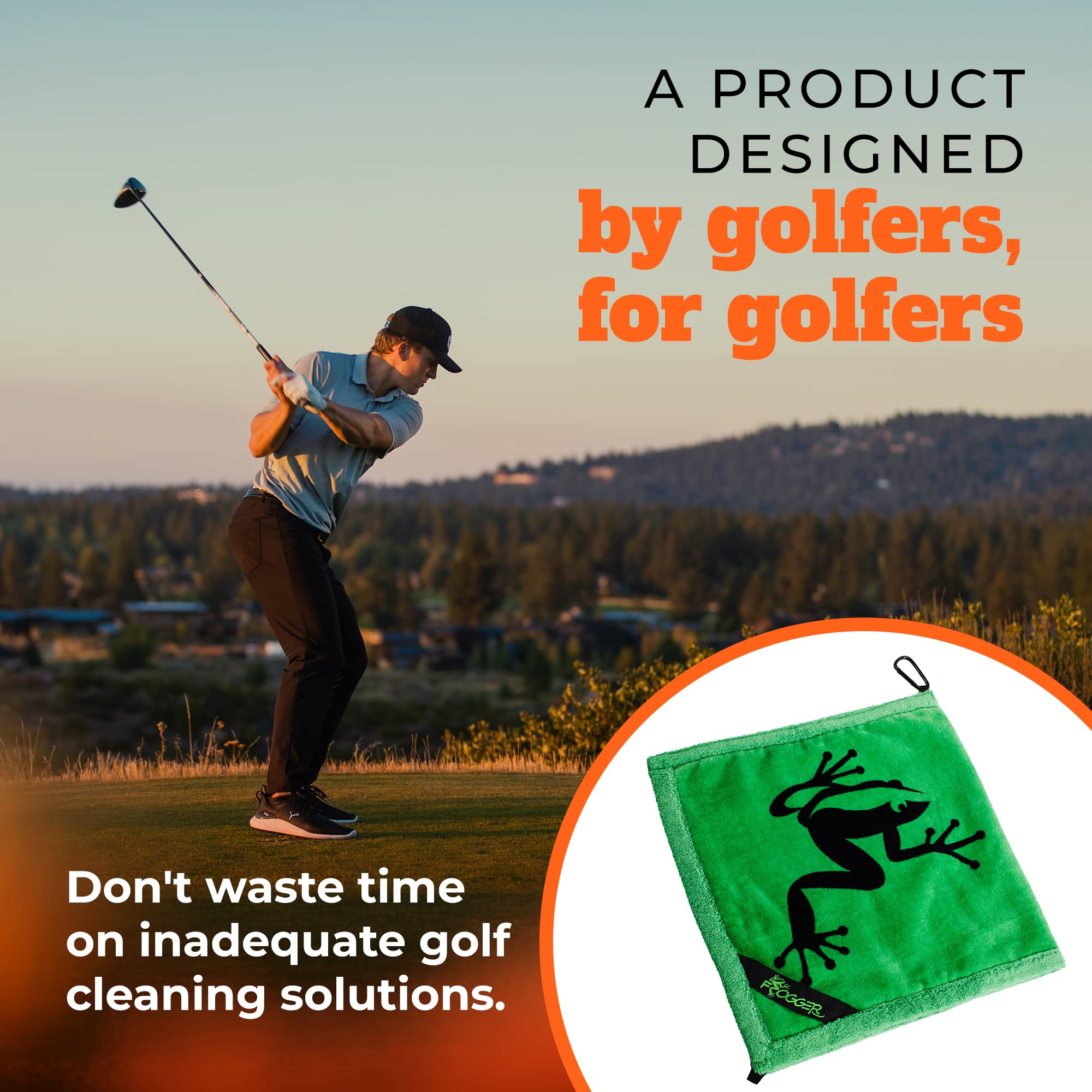 Snapklik.com : Frogger Amphibian 2-in-1 Golf Towel