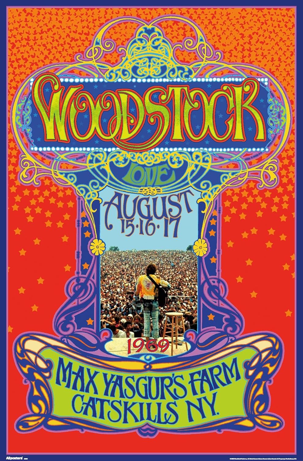 Amazon.com: Woodstock - Bob Masse Wall Poster, 34L" x 22.4W", Premium ...