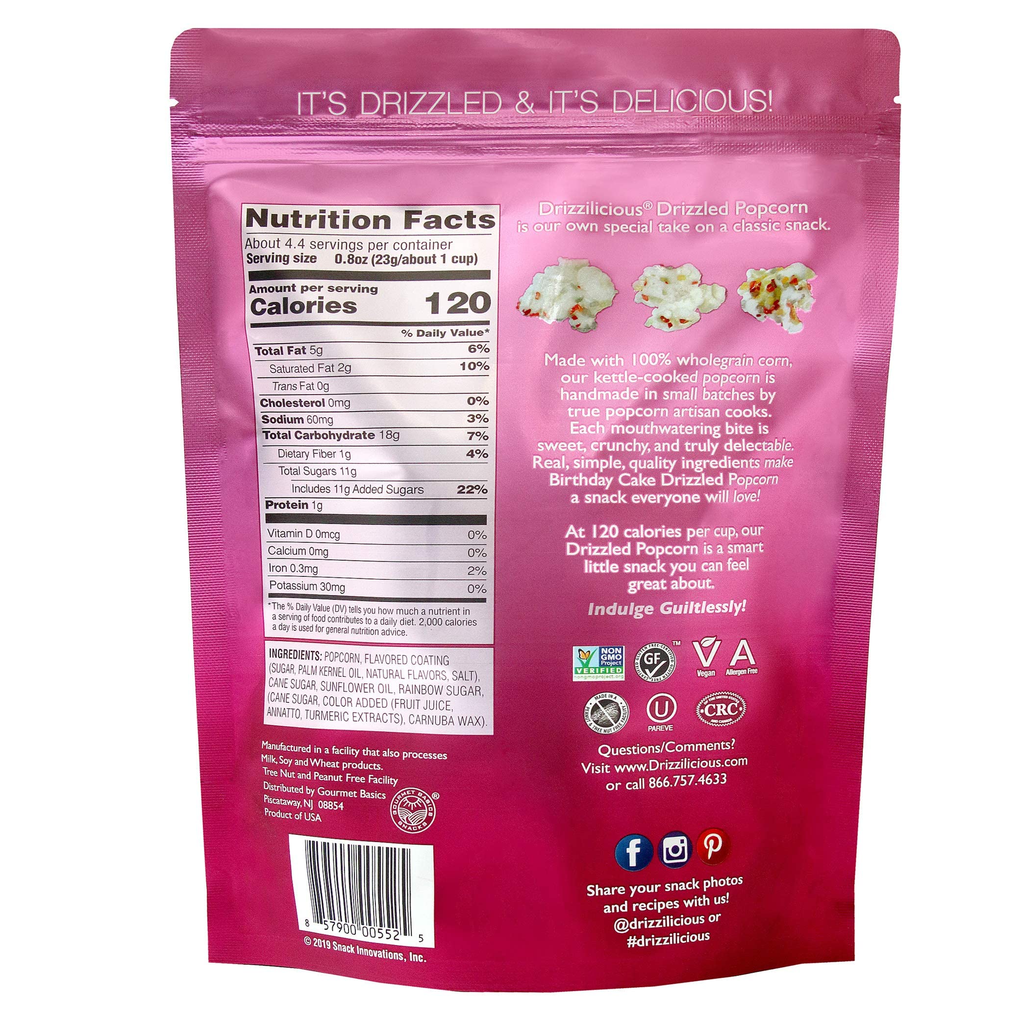 Snapklik.com : Drizzilicious Birthday Cake Popcorn