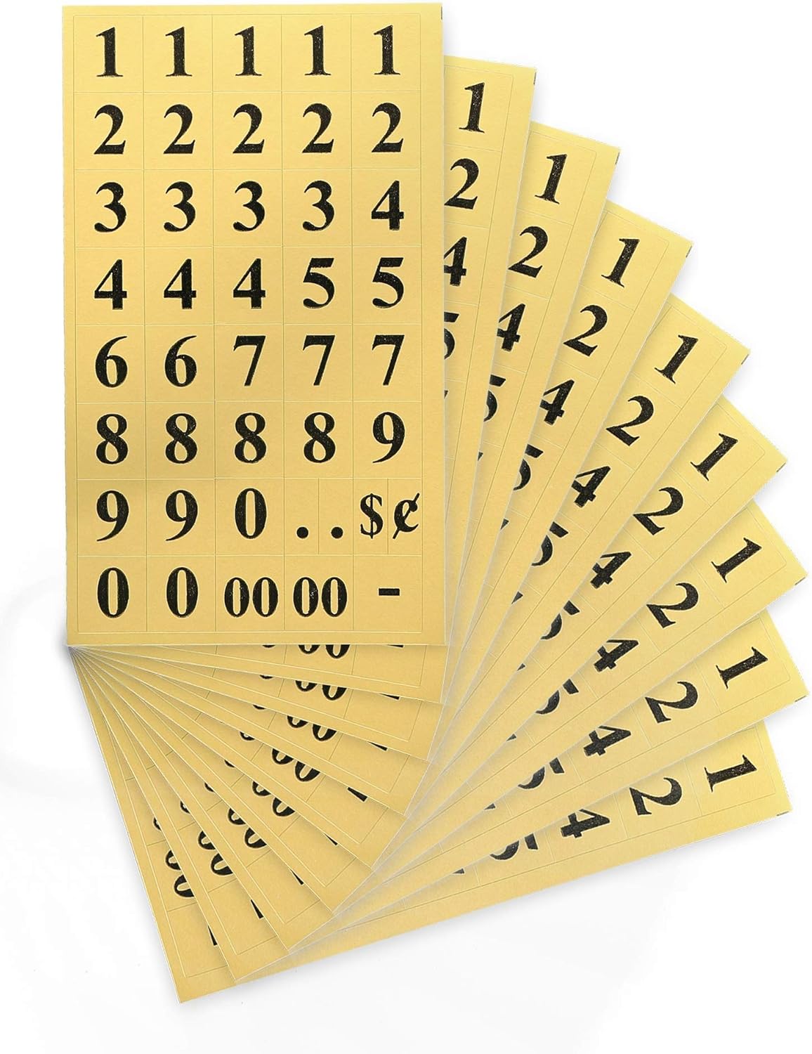 Amazon.com : Emraw Super Great Gold Foil Number Labels - Great for ...