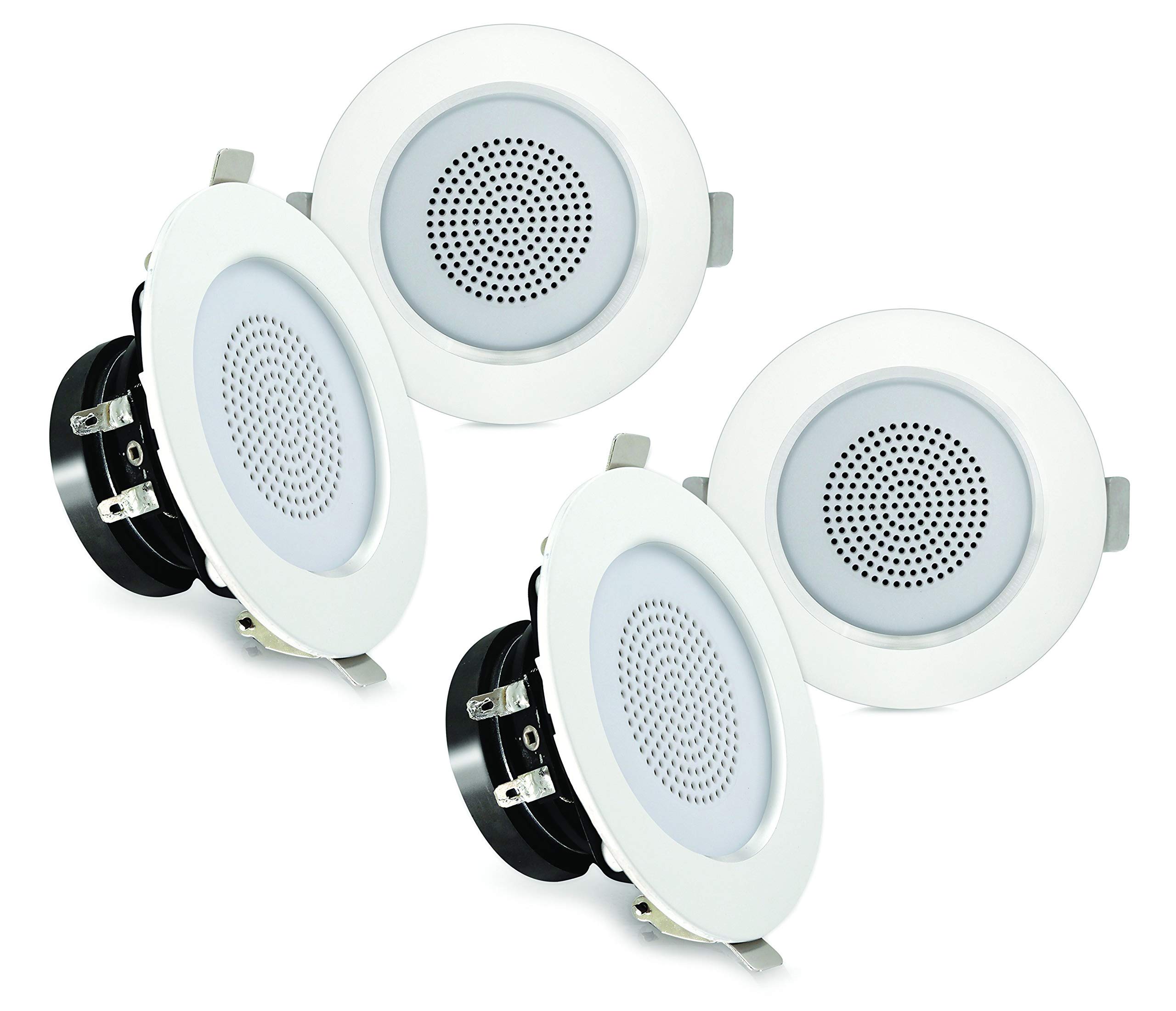 Buy Pyle 3” Bluetooth Flush Mount in-Wall in Ceiling 2-Way Home Speaker ...