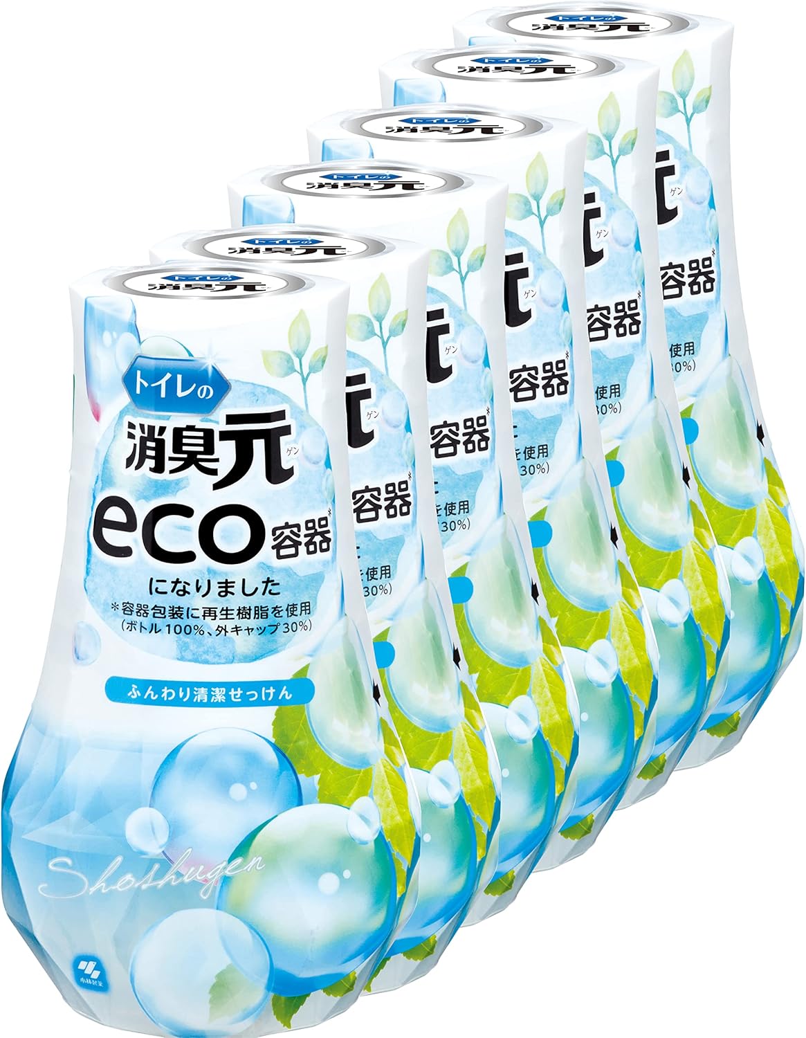 Amazon | 【まとめ買い】トイレの消臭元 ふんわり清潔せっけん 消臭芳香剤 トイレ用 置き型 400ml×6個 小林製薬 | 消臭元 | 置き型