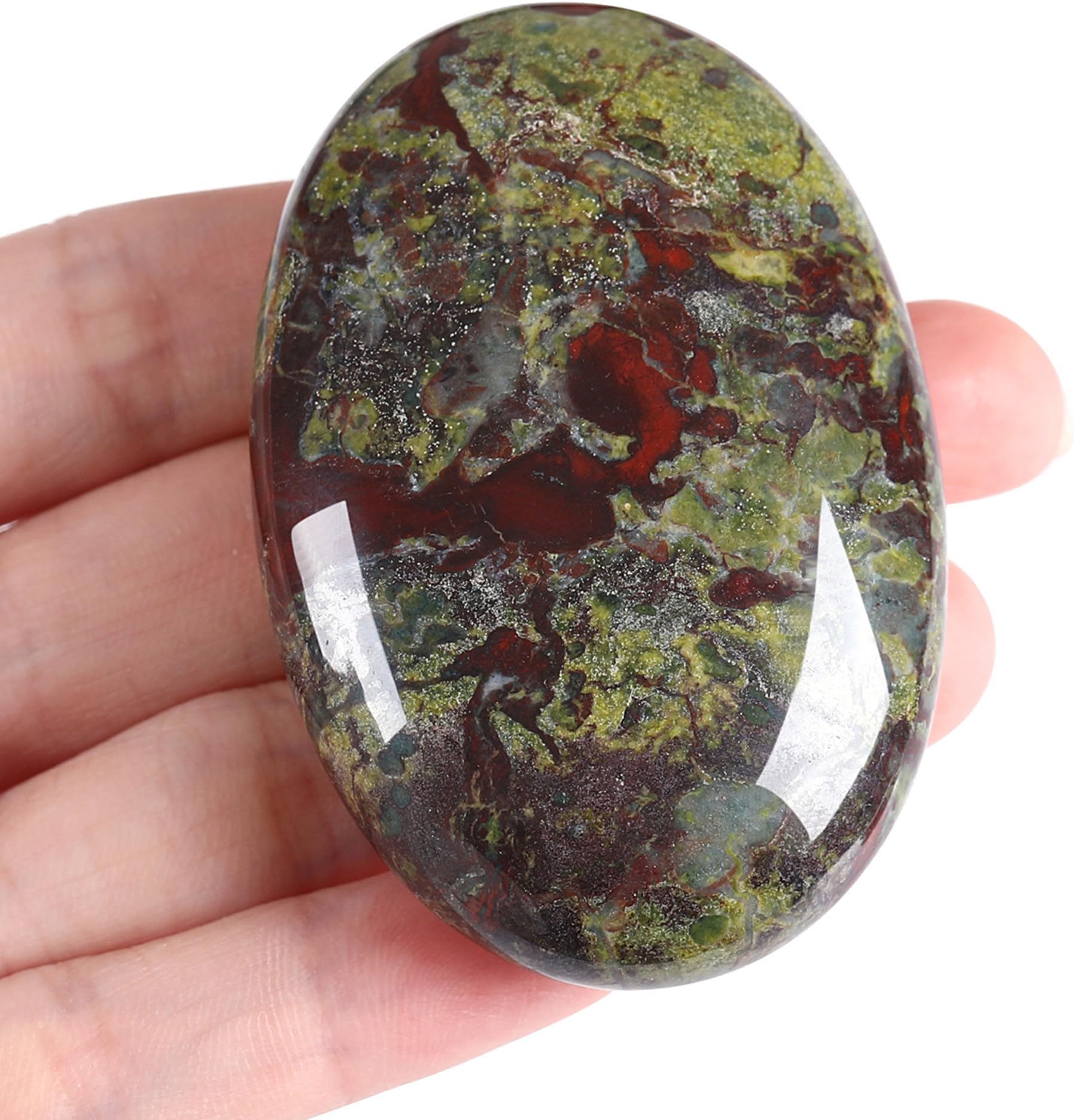 Amazon.com: UFEEL Dragon Blood Palm Stone Crystal - Natural Chakra ...