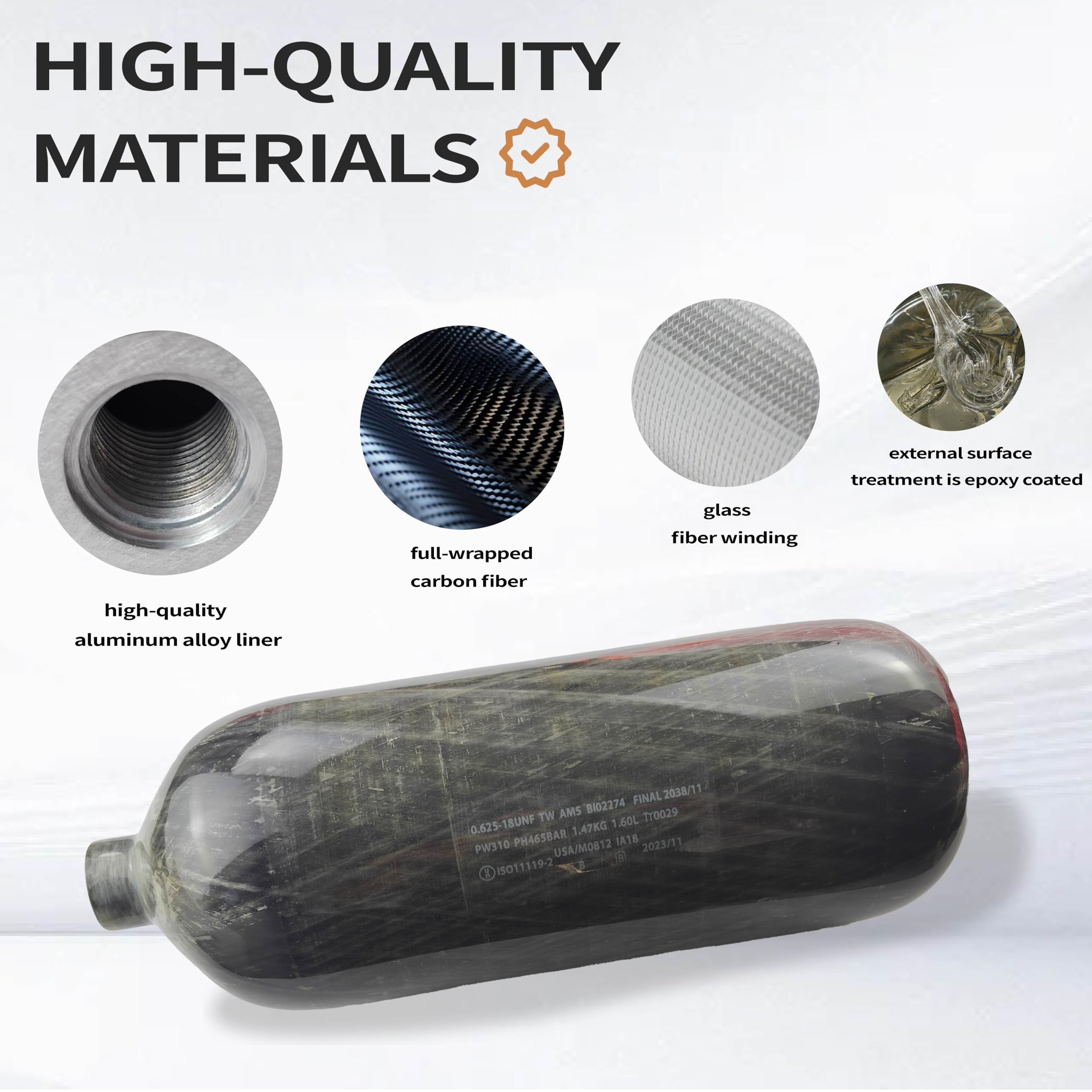 Snapklik.com : DOT 98ci/4500psi Carbon Fiber Tank systemPaintball HPA ...