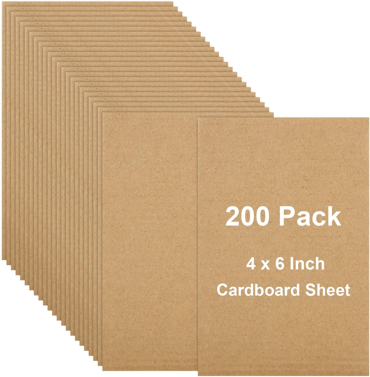 Amazon.com: 200 PCS Corrugated Cardboard Sheets 4 x 6 Inch Flat ...