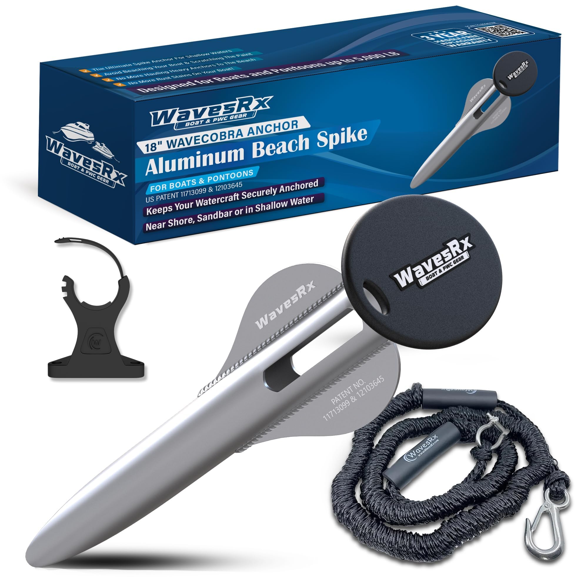 Snapklik.com : WAVESRX Beach Anchoring Bundle For Boats & Pontoons 18 ...