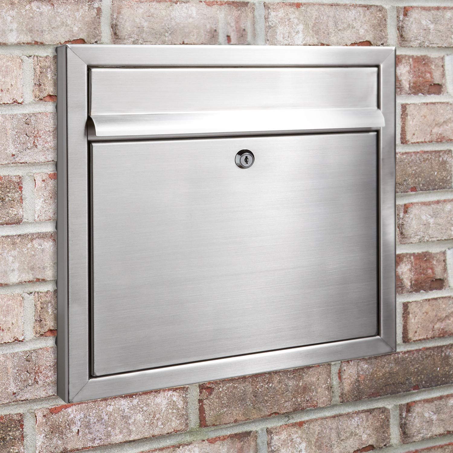Naiture Stainless Steel Rectangular Locking Recessed Wall