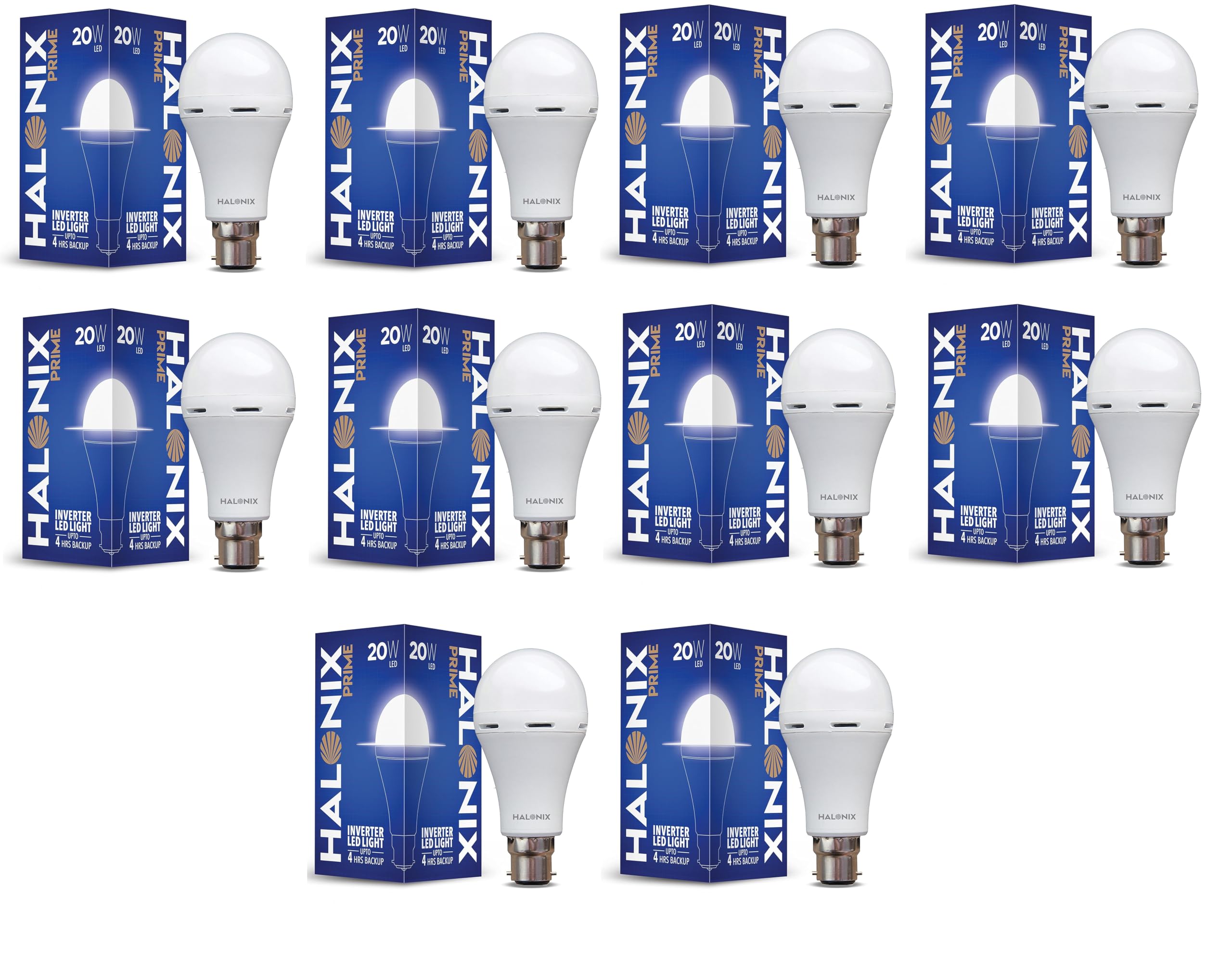 Halonix 20W B22D Emergency Inverter LED Bulb| Cool Day Light (6500K ...