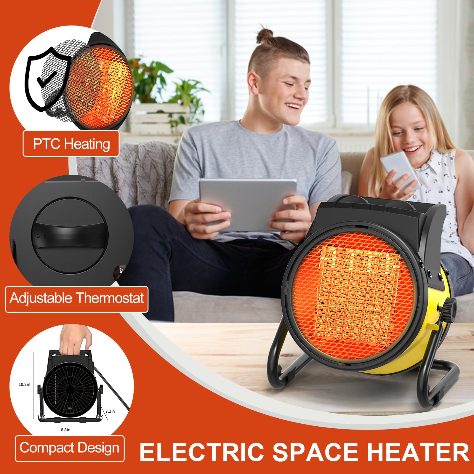 Snapklik.com : Outdoor Patio Heater, 1500W Garage Heater For Garage ...