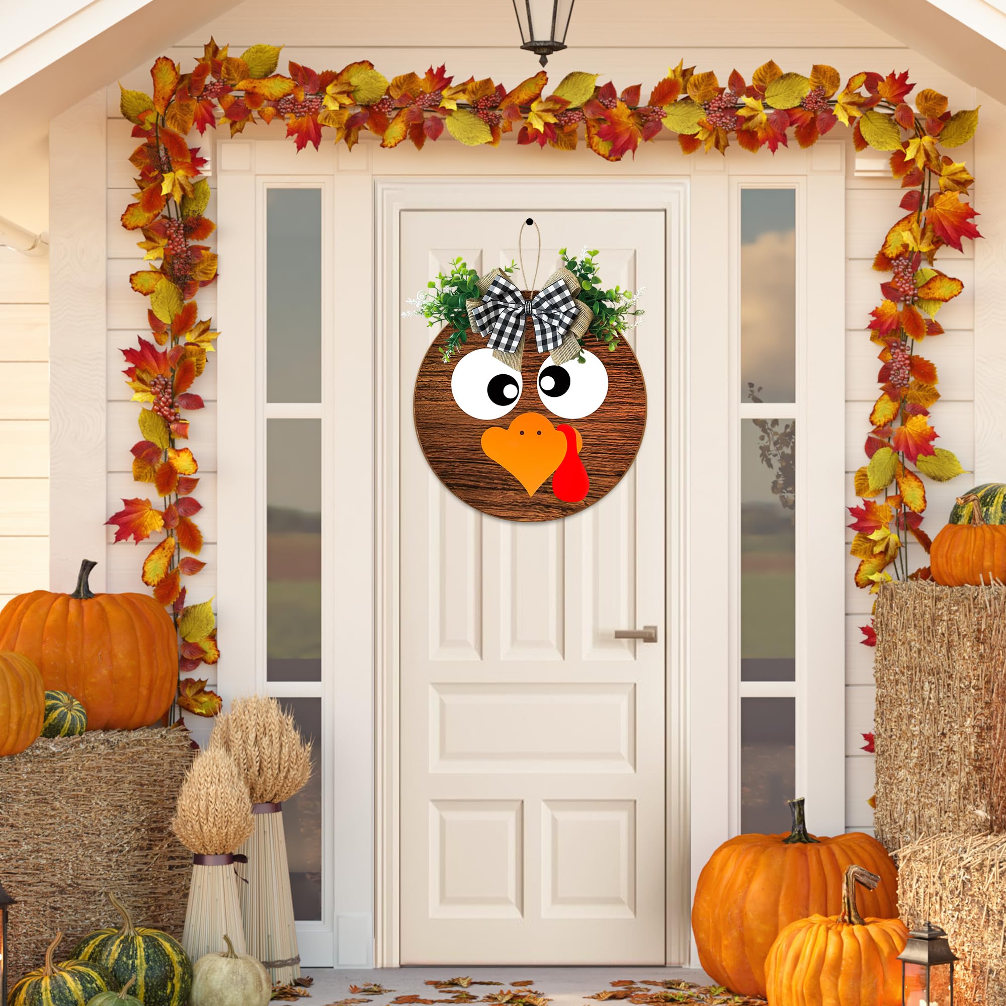 Turkey Door Decoration Eat More Beef Turkey Hanging | Wood Creations