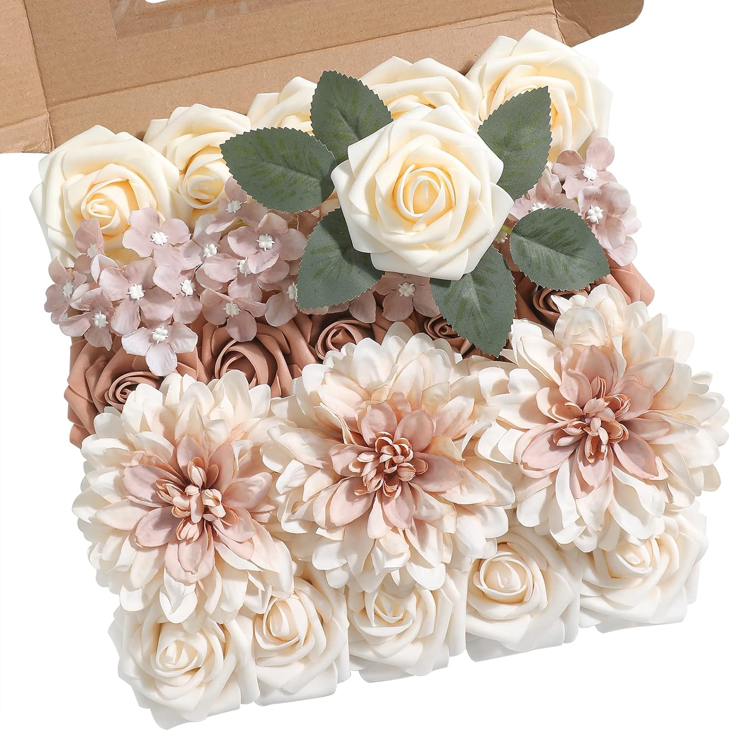 Amazon.com: rongflower Artificial Flowers Combo Box Set Gradient Color ...