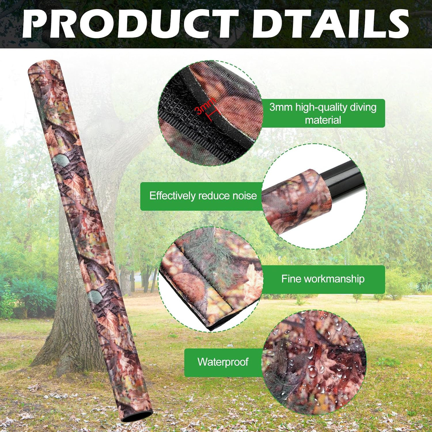Tree Stand Rail Pads Waterproof Camo Tree Stand Shooting Rail Padding ...