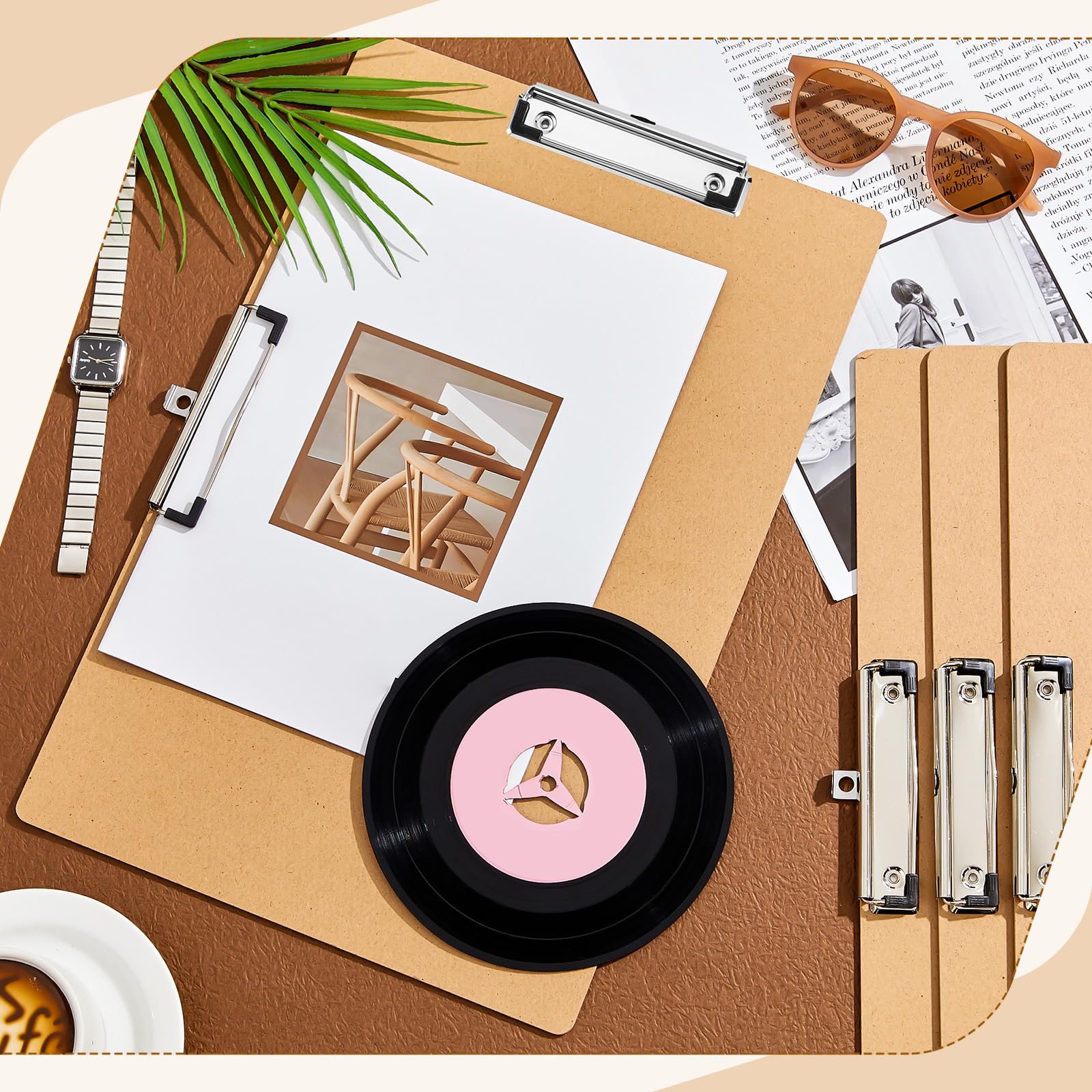 Snapklik.com : Henoyso 4 Pcs 11x17 Clipboard Wooden Lap Board