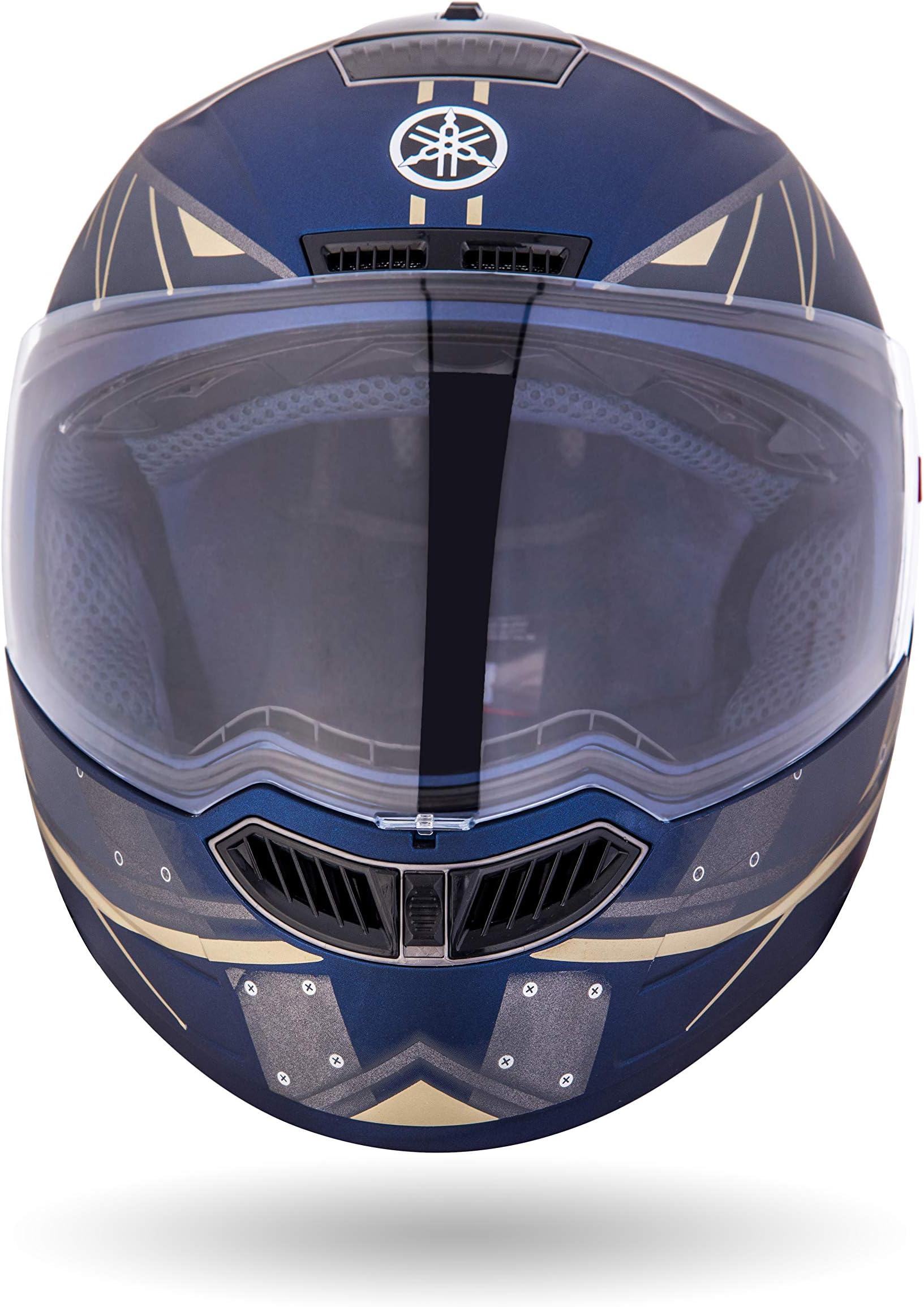 Yamaha YR7 Full Face Helmet (Matte Armada Blue & Gold, Size XL) Y6AYR7AGXL18 : Amazon.in: Car ...