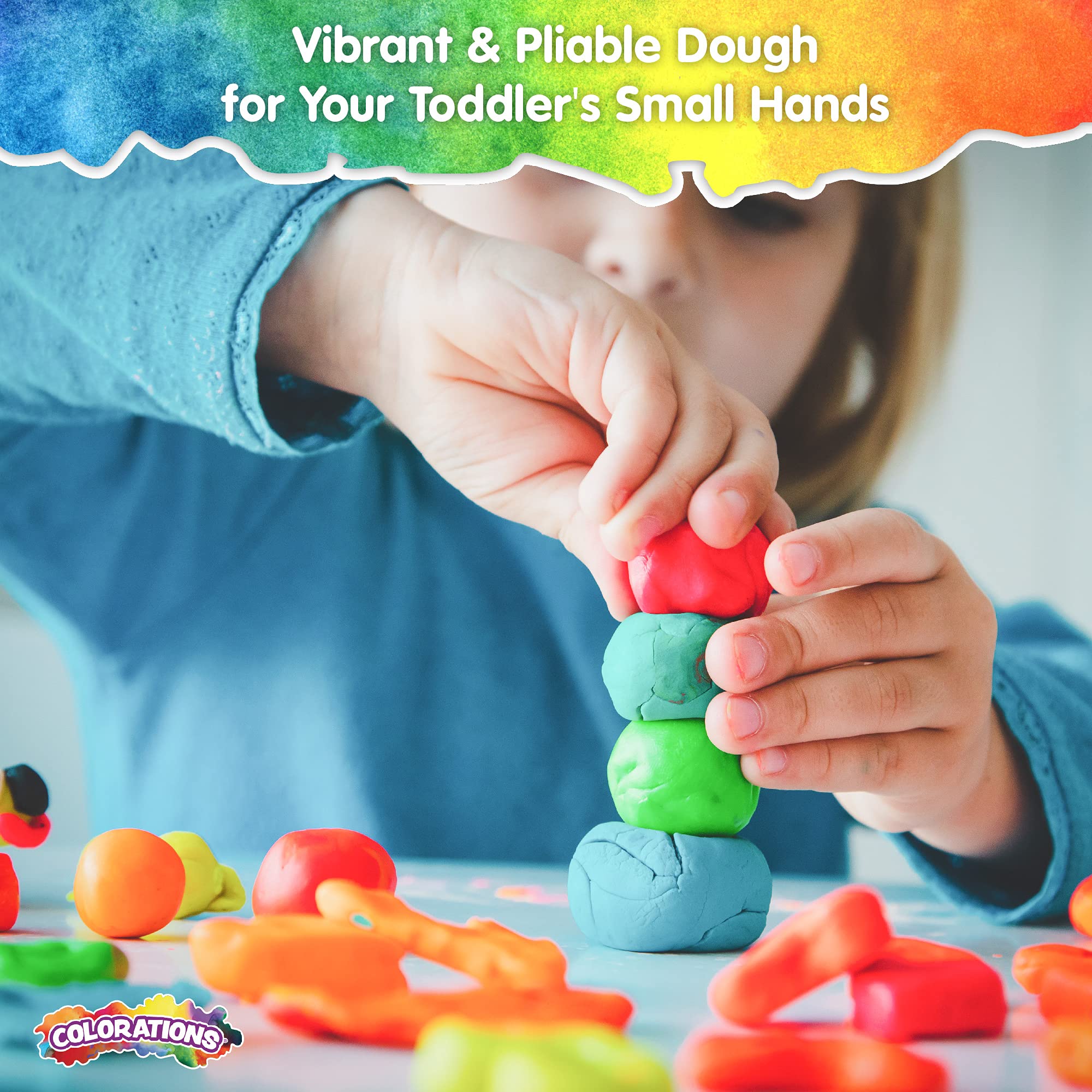 Colorations Playdough for Kids (Set of 6 - 3lb. Tubs) - Vibrant Play ...