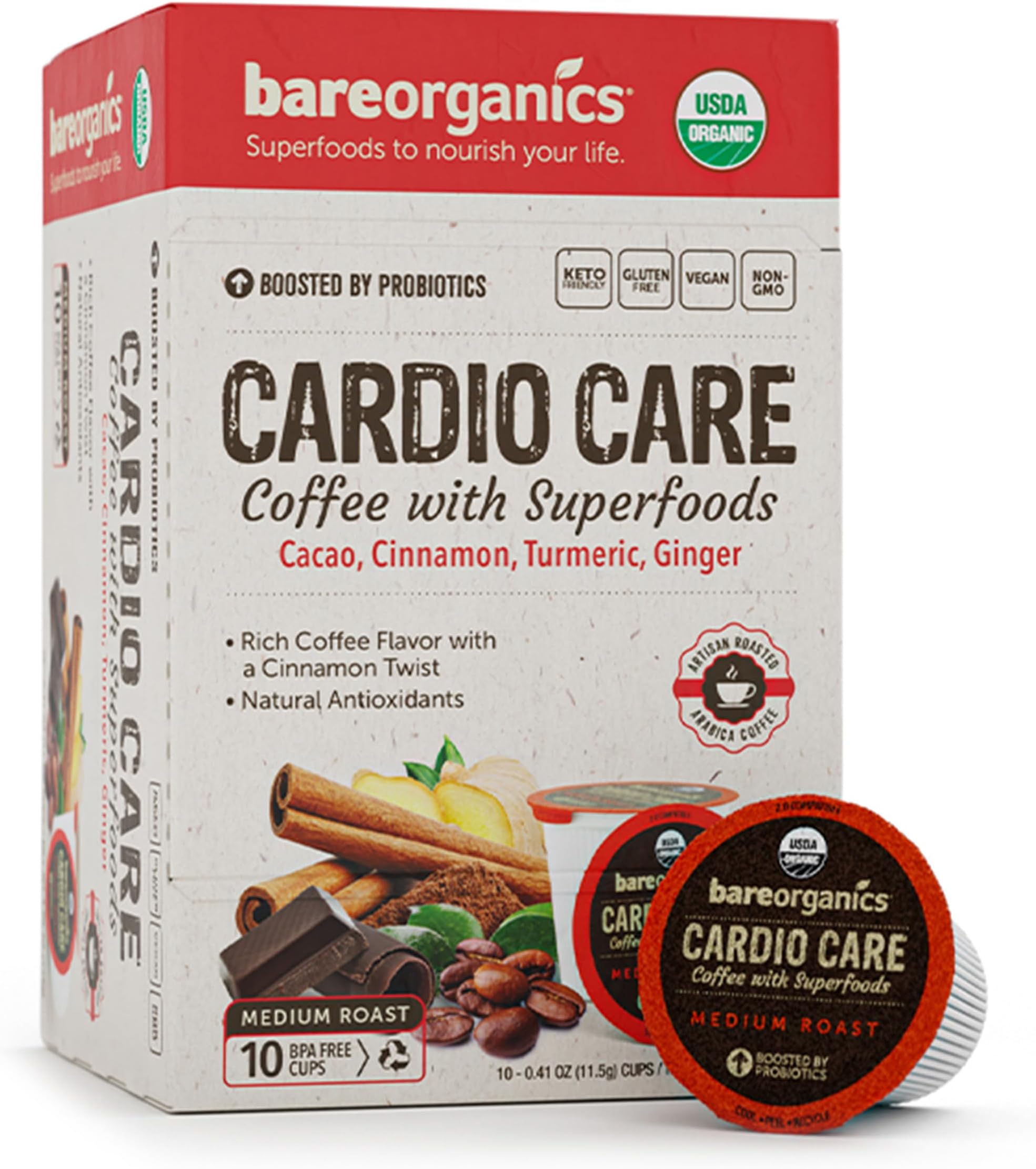 Amazon.com: Super Organics Cardio Support Coffee Brew Cups With ...