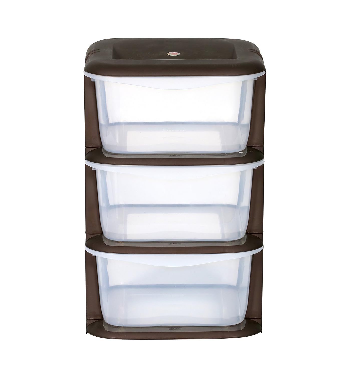 Cello Cuboid Storage Unit With 3 Drawers (Matt Brown) - Plastic ...