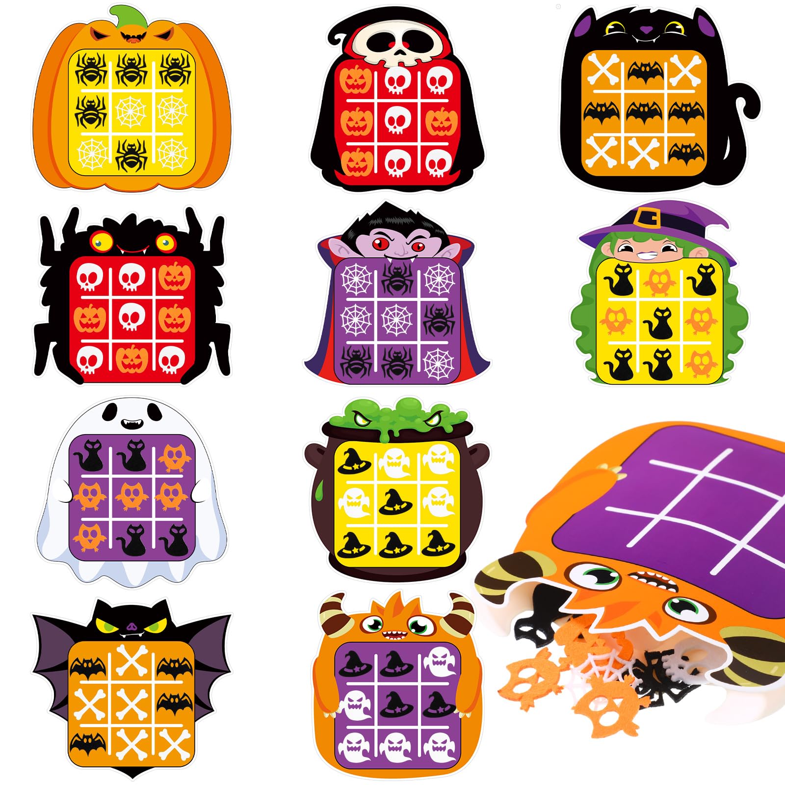 Amazon.com: Resholder 20 Sets Halloween Party Games Favors Supplies Tic ...