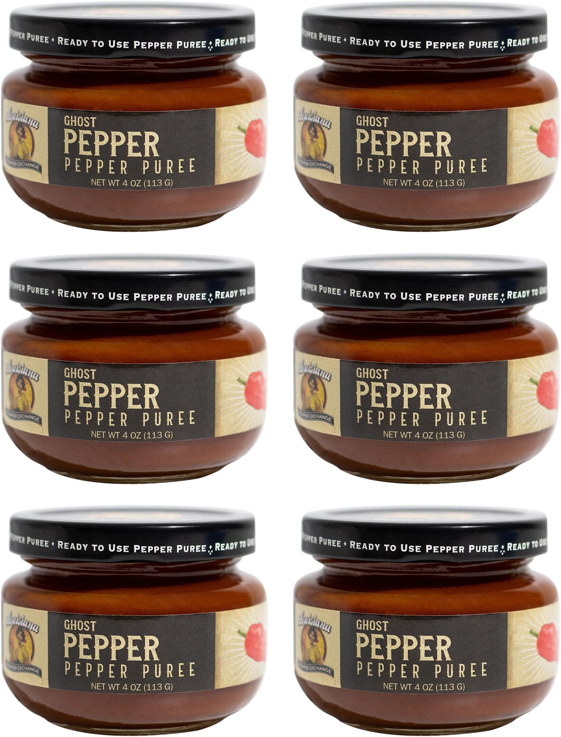 Amazon.com : Louisiana Pepper Exchange Ghost Pepper Puree Sauce, Super ...