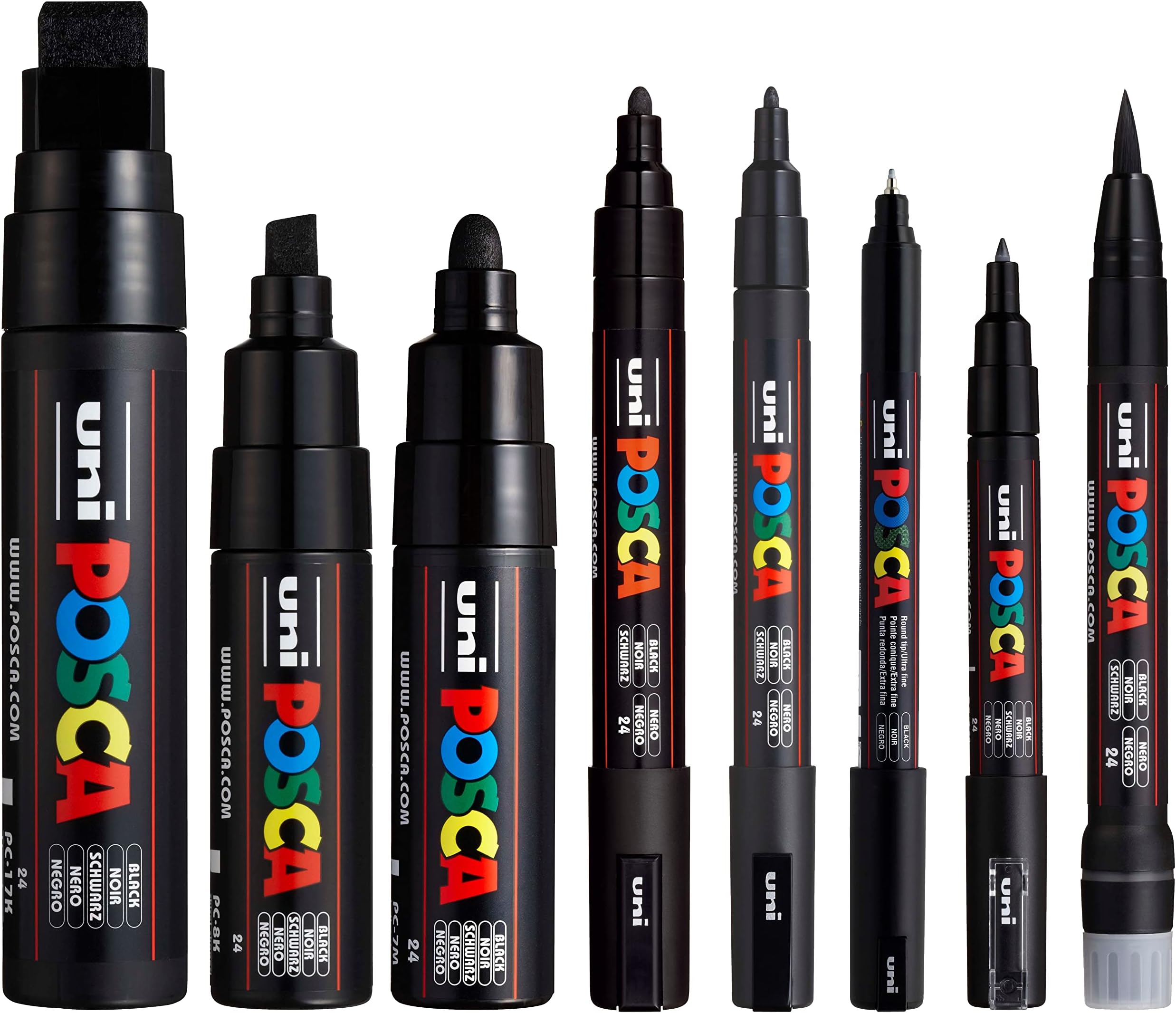 Posca PC-7M Paint Marker Art Pens - Large Bullet Nib 4.5-5.5mm - 15 ...