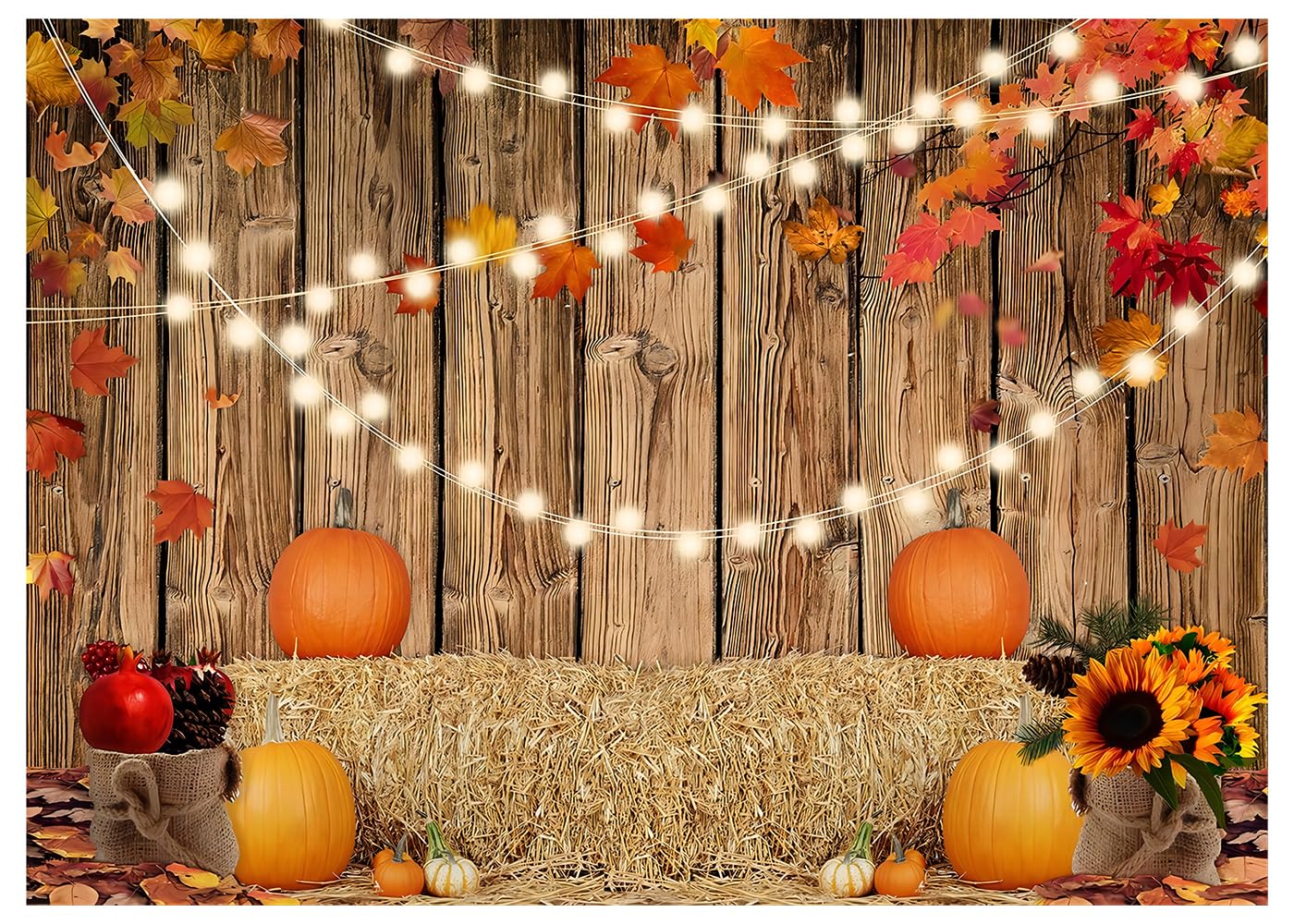 YYNXSY Fall Thanksgiving Photo Backdrop Autumn Retro Board Backdrops ...