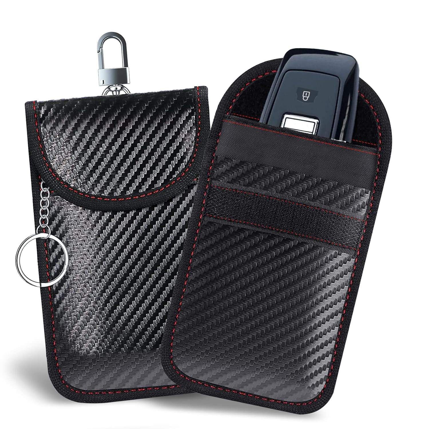2PCS Faraday Bag for Key Fob, Car RFID Signal Blocking Key Fob ...