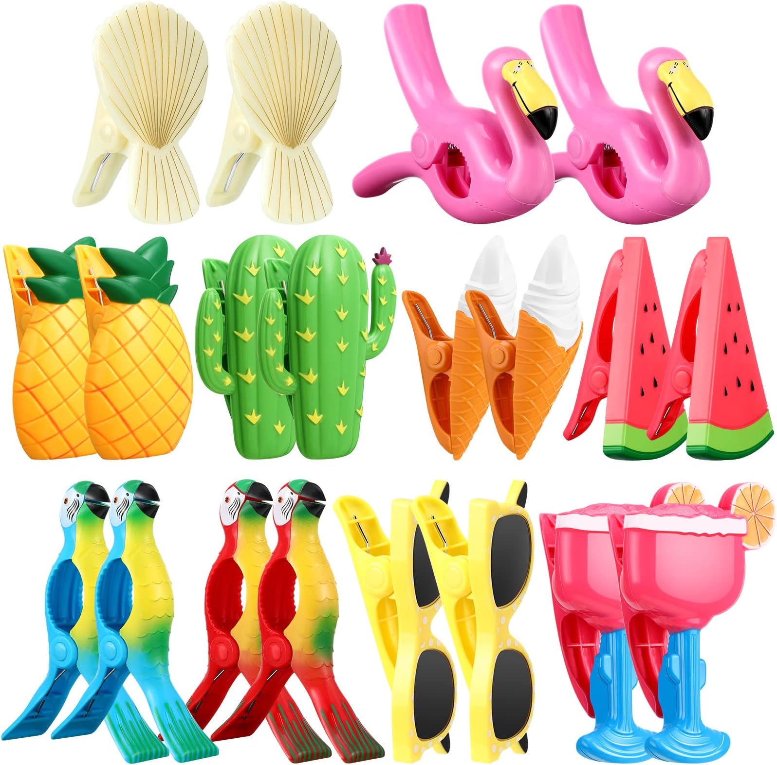 Amazon.com: Wesiti 40 Pieces Beach Towel Clips Beach Chair Clips Chair ...