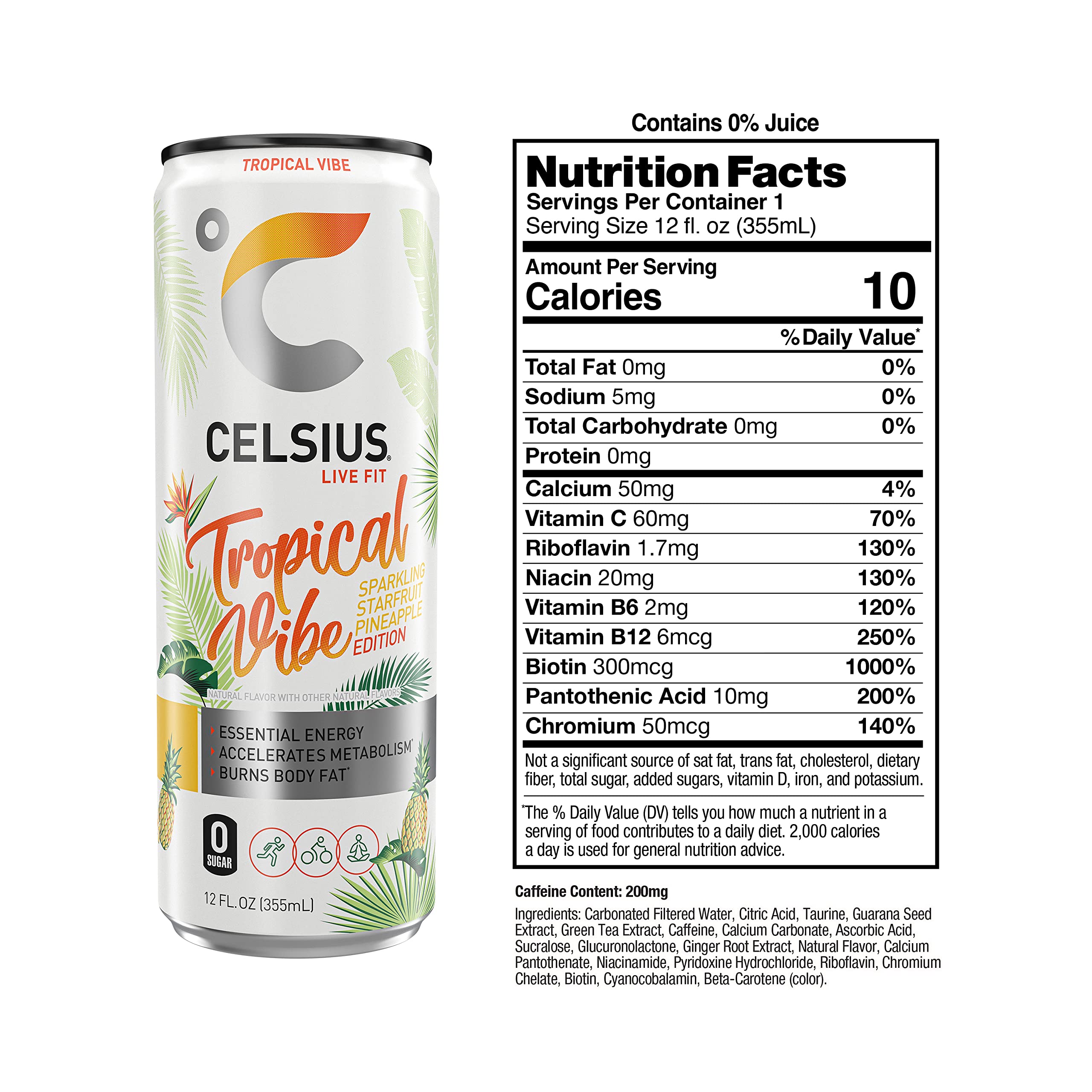 Snapklik.com : CELSIUS Sparkling Tropical Vibe, Functional Essential ...