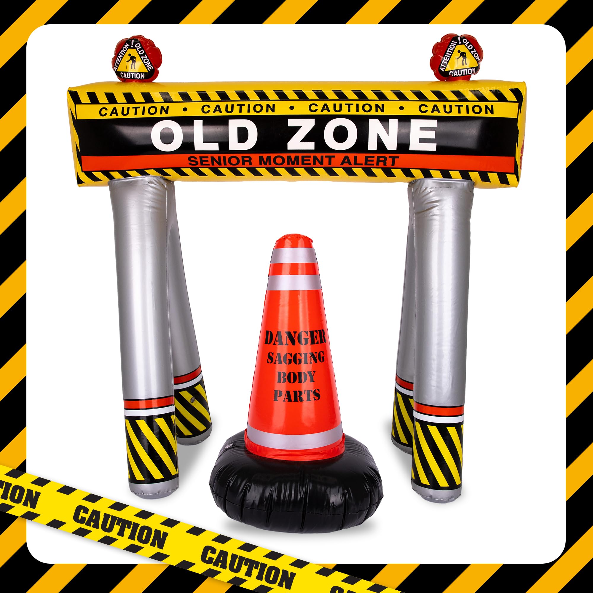 Snapklik.com : ArtCreativity Old Zone Inflatable Barricade + Cone For ...