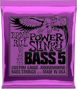 Amazon.com: Ernie Ball - Cuerdas de bajo Slinky Power de 5 cuerdas enrolladas en níquel, calibre ...