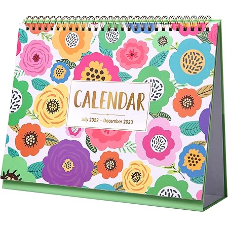 Amazon.com : Mokani Small Desk Calendar 2022-2023 (8"x6"), Mini Monthly ...