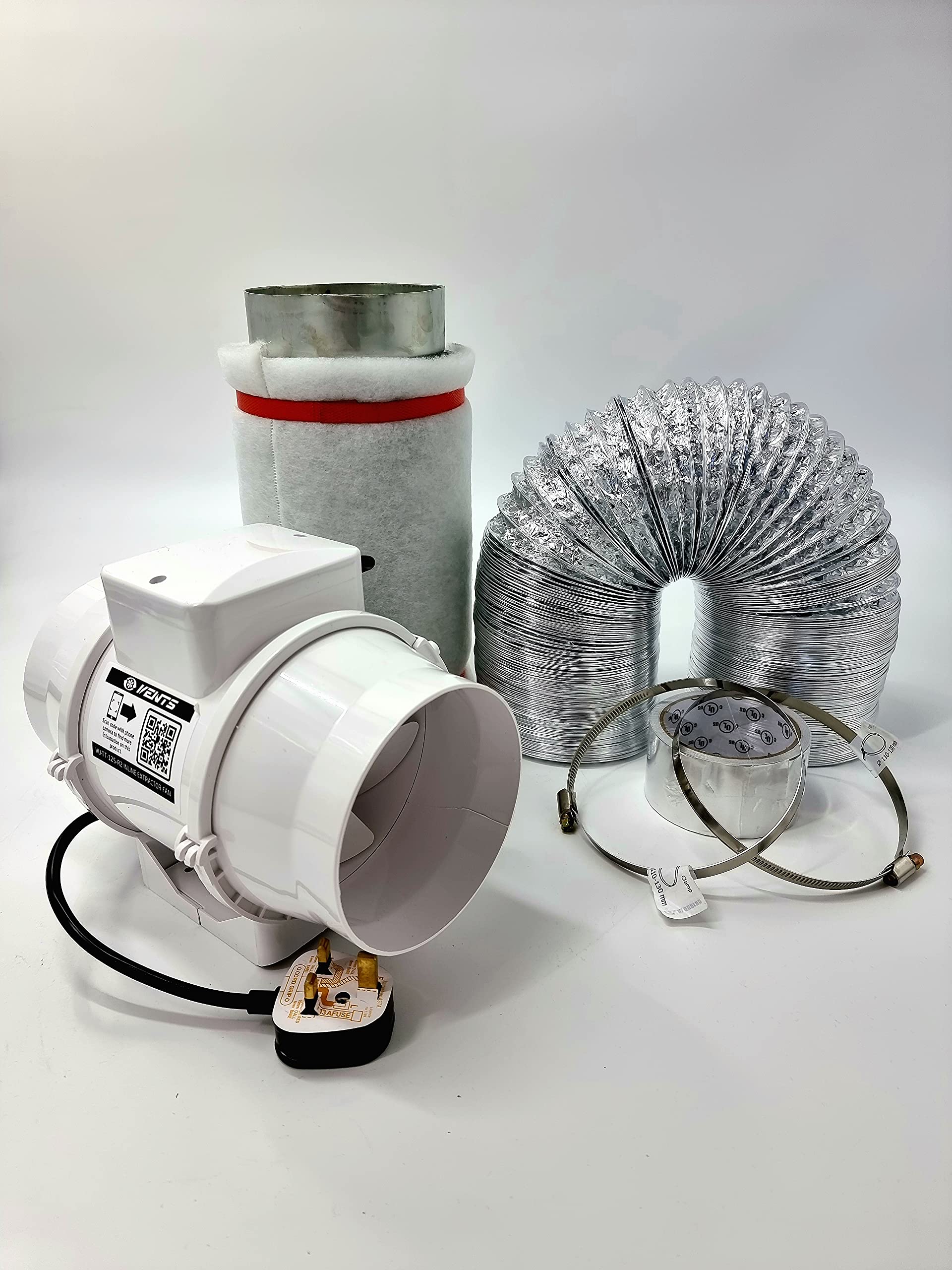 Buy 125 mm - 5 inch Professional Grow Tent Kit Charcoal Filter Odour ...