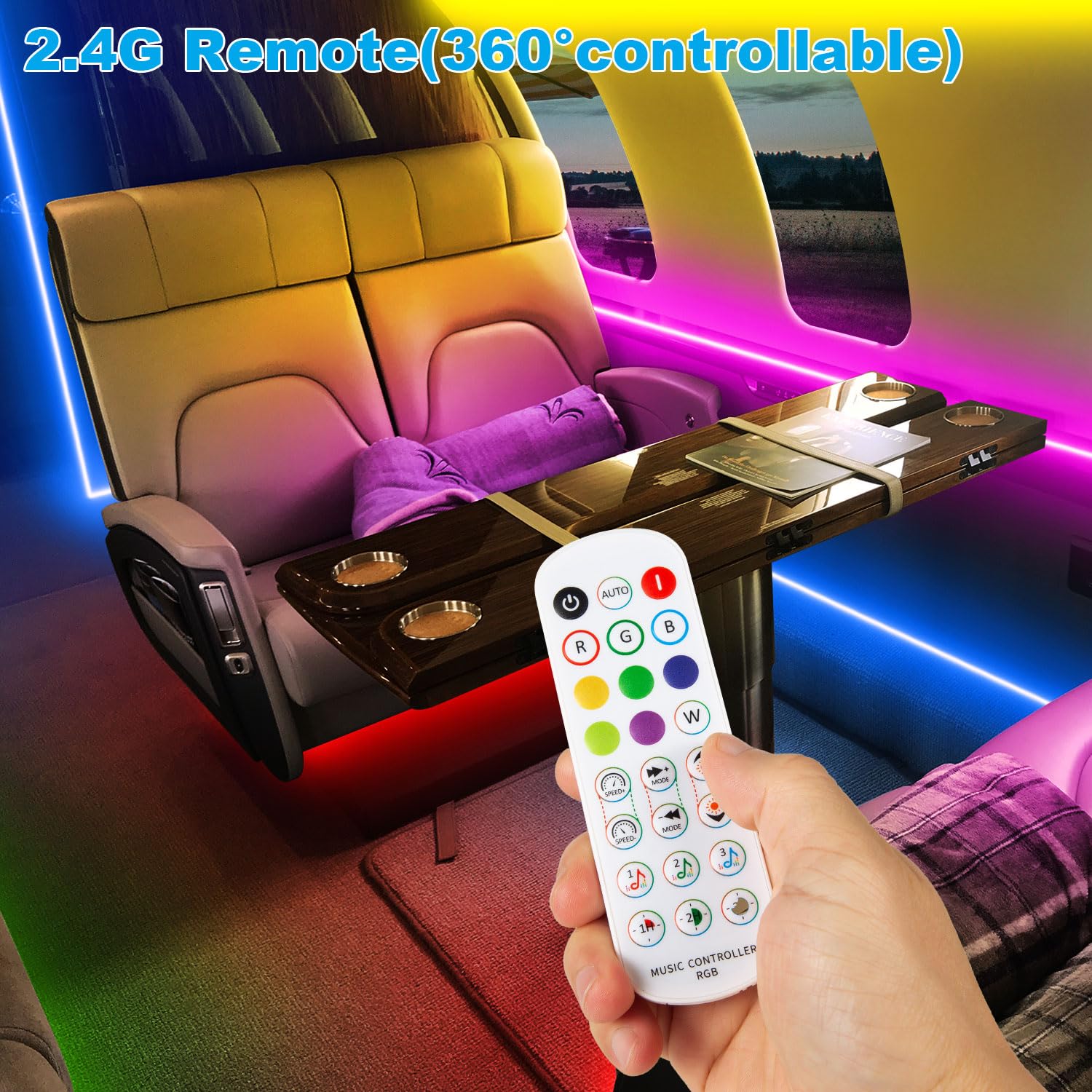 Snapklik.com : Tendist 25FT RV Awning Lights Strip, 12V RGB Camper ...