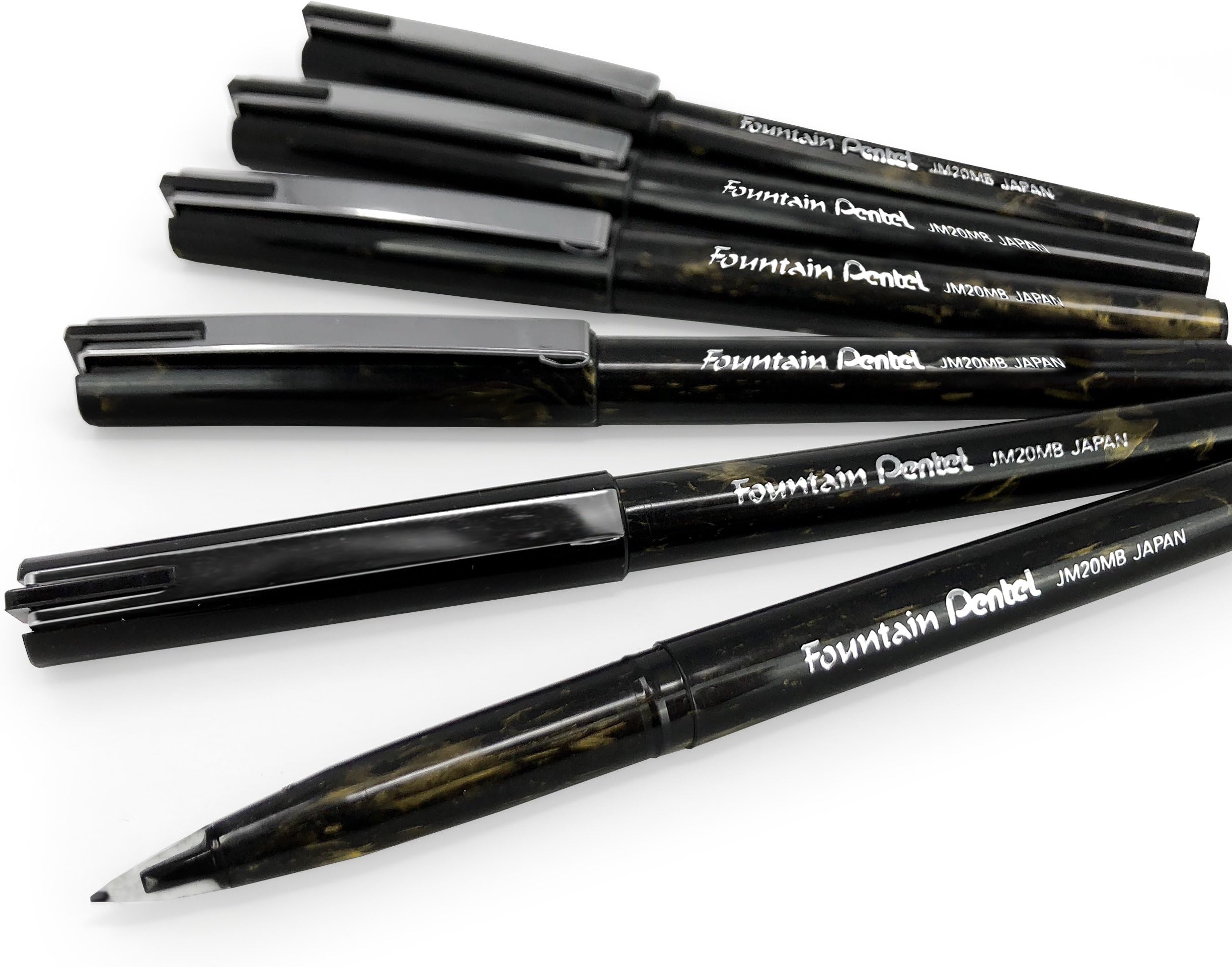 Set Of 3 Fountain Pens Black Ink Pentel Disposable Fountain Pen Set - 3 ...