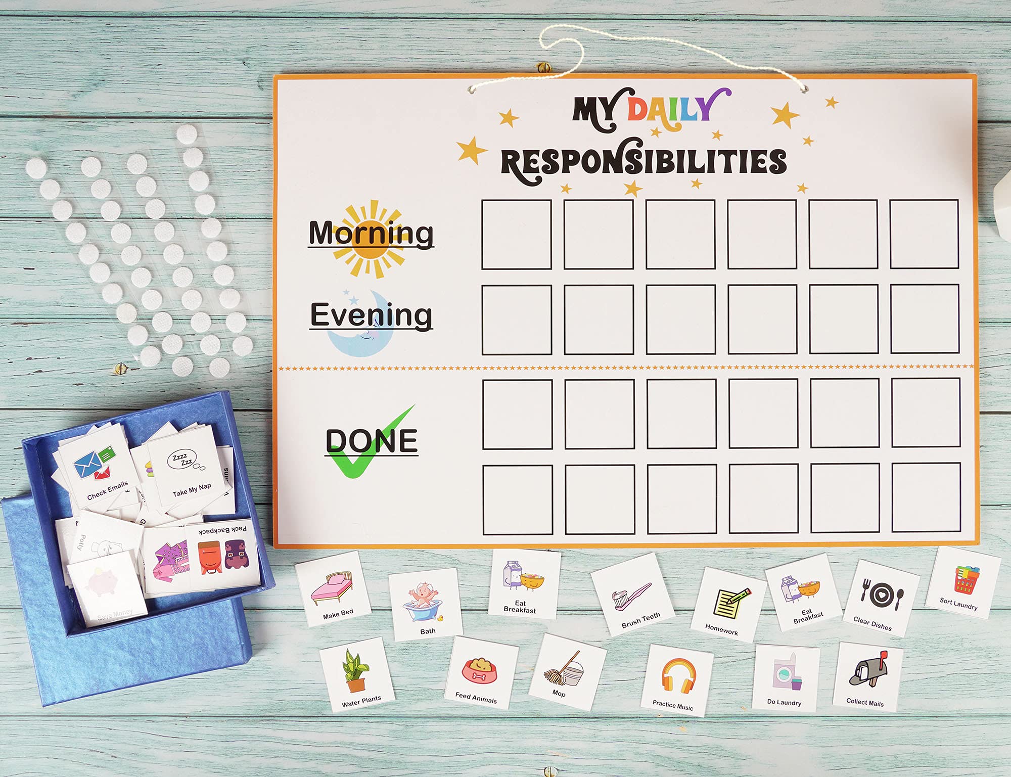 Inkdotpot Kids Daily Responsibility Checklist Hanging Chore Chart ...